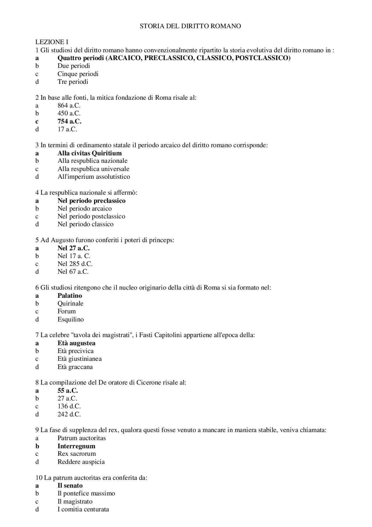Storia Del Diritto Romano Docsity