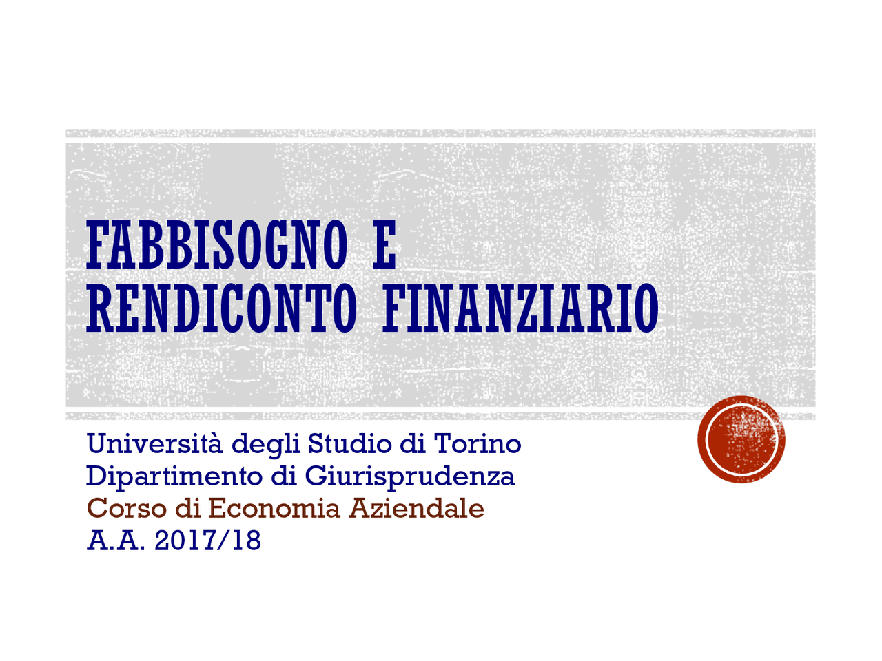 Economia aziendale università di torino - Docsity