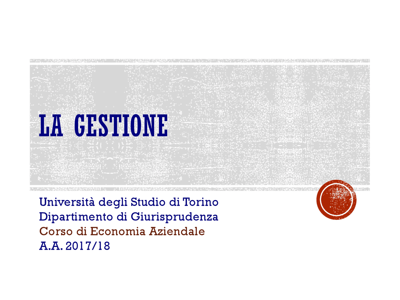 Economia aziendale università di torino - Docsity