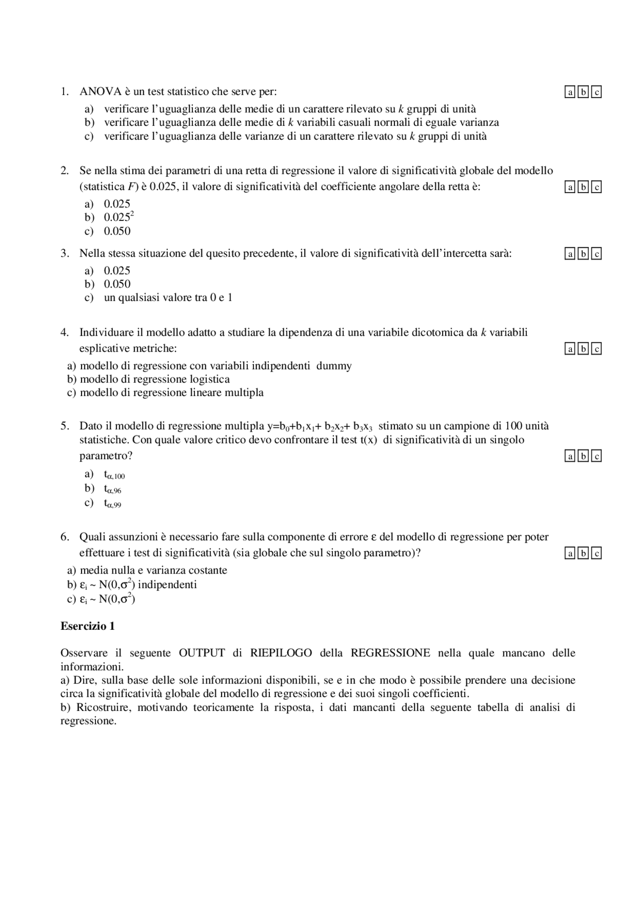 Statistica Applicata Docsity