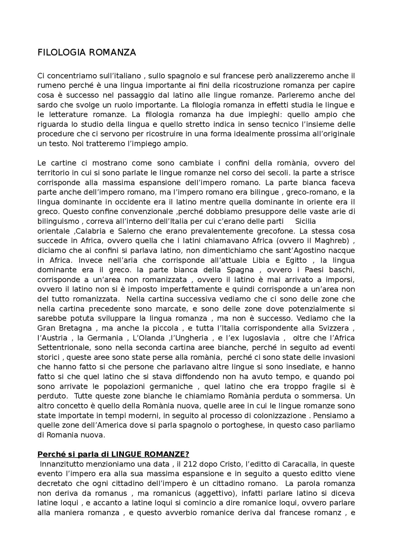 Linguistica Romanza Varvaro Docsity