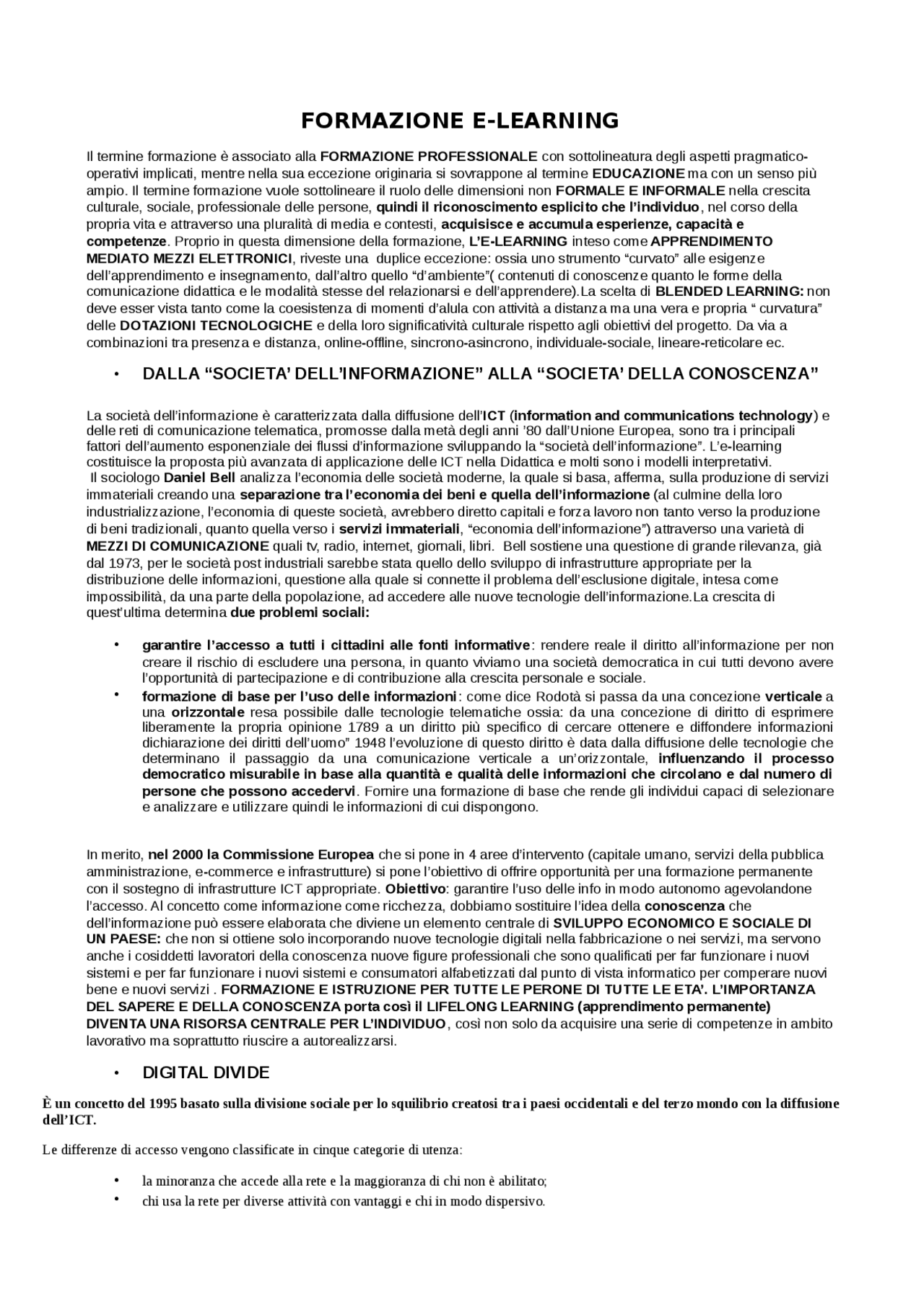 Formazione E Learning Docsity