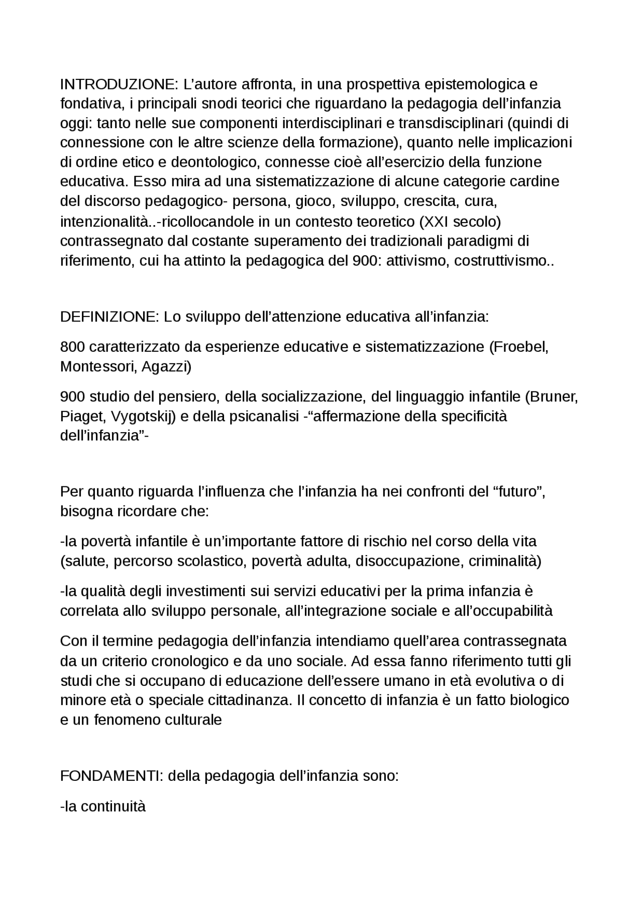 Manuale Di Pedagogia Docsity