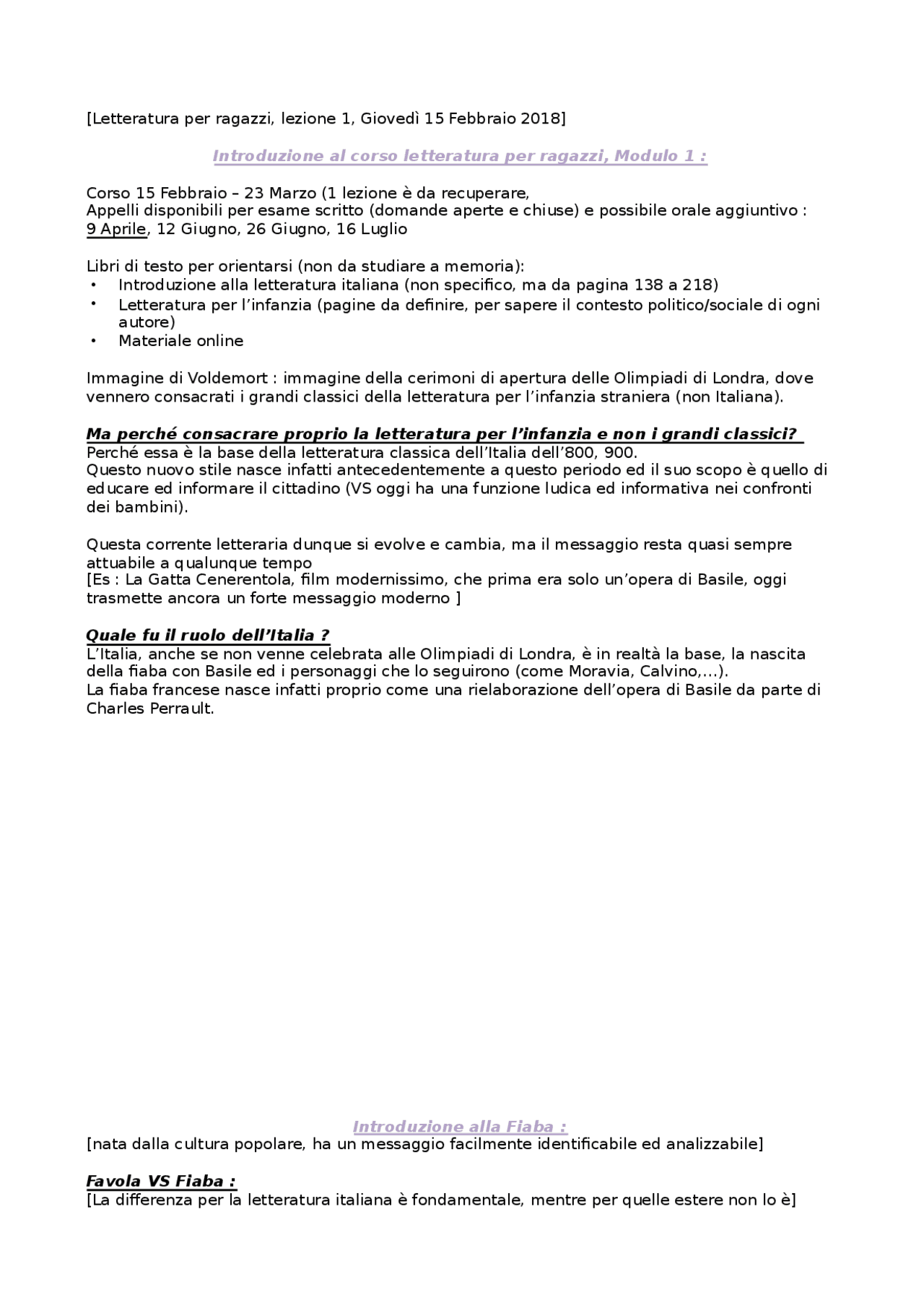 Letteratura Dei Ragazzi Docsity