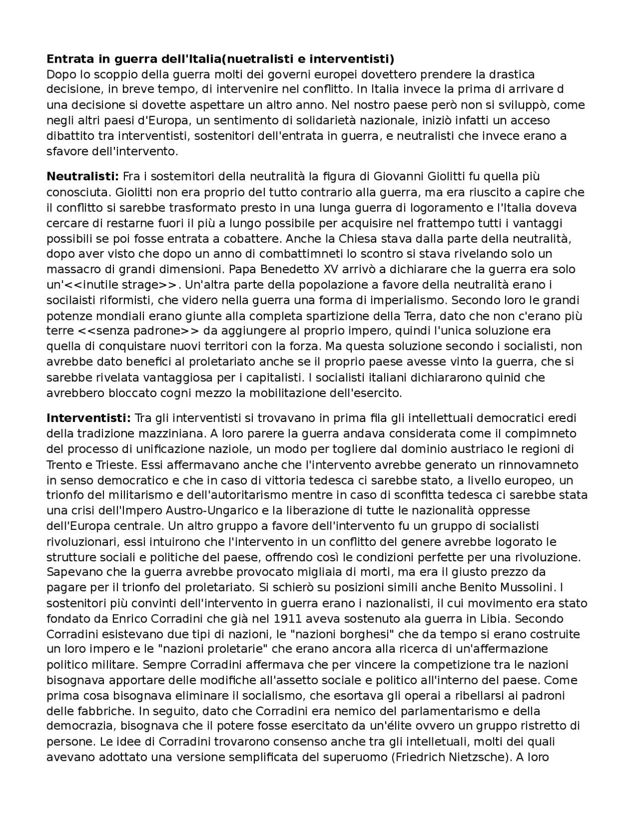 Biennio Rosso E Lega Spartaco Docsity