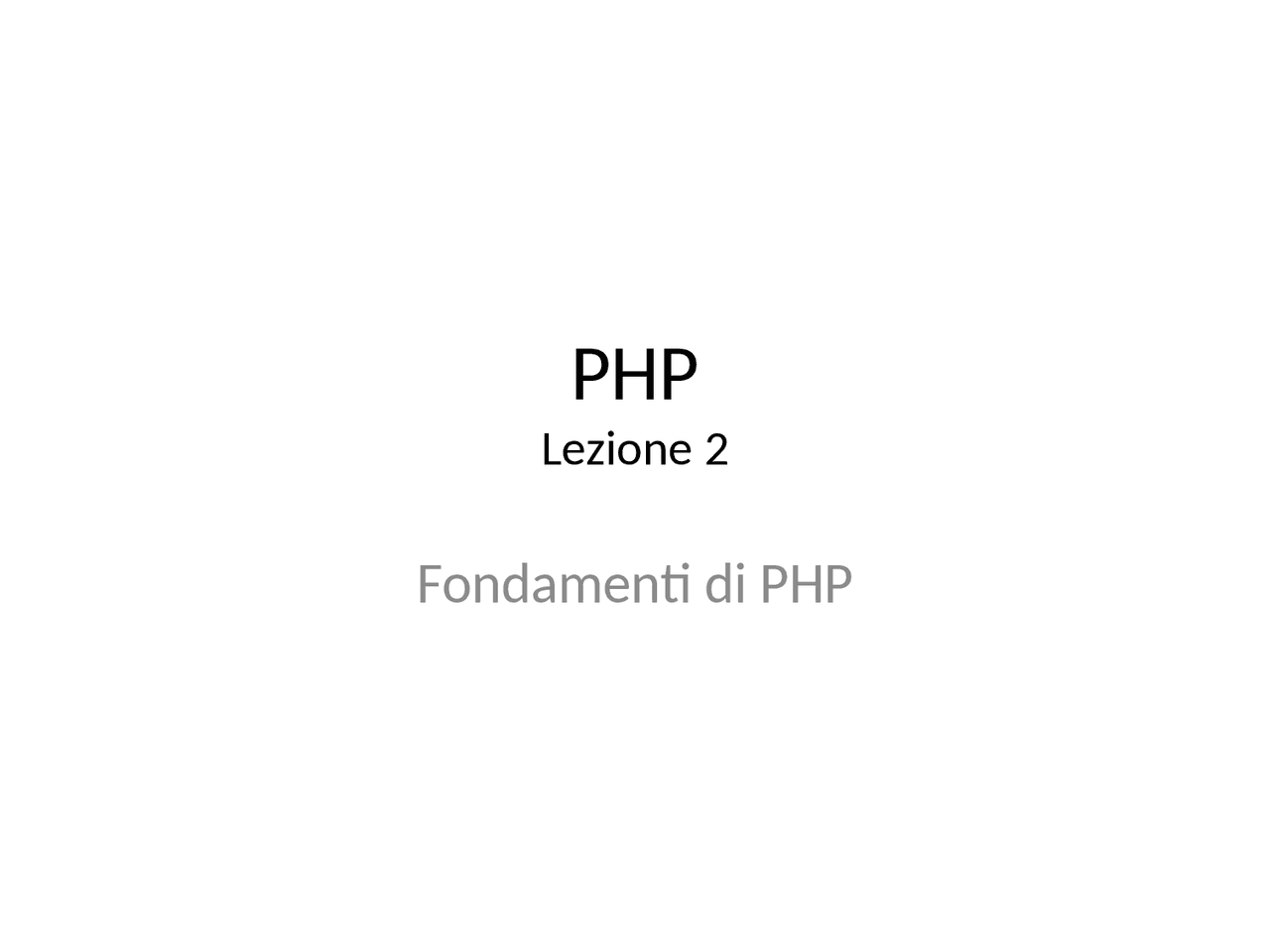 Linguaggio Di Programmazione Php Docsity