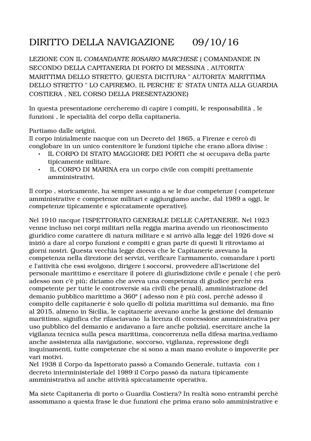 Diritto Della Navigazione Docsity
