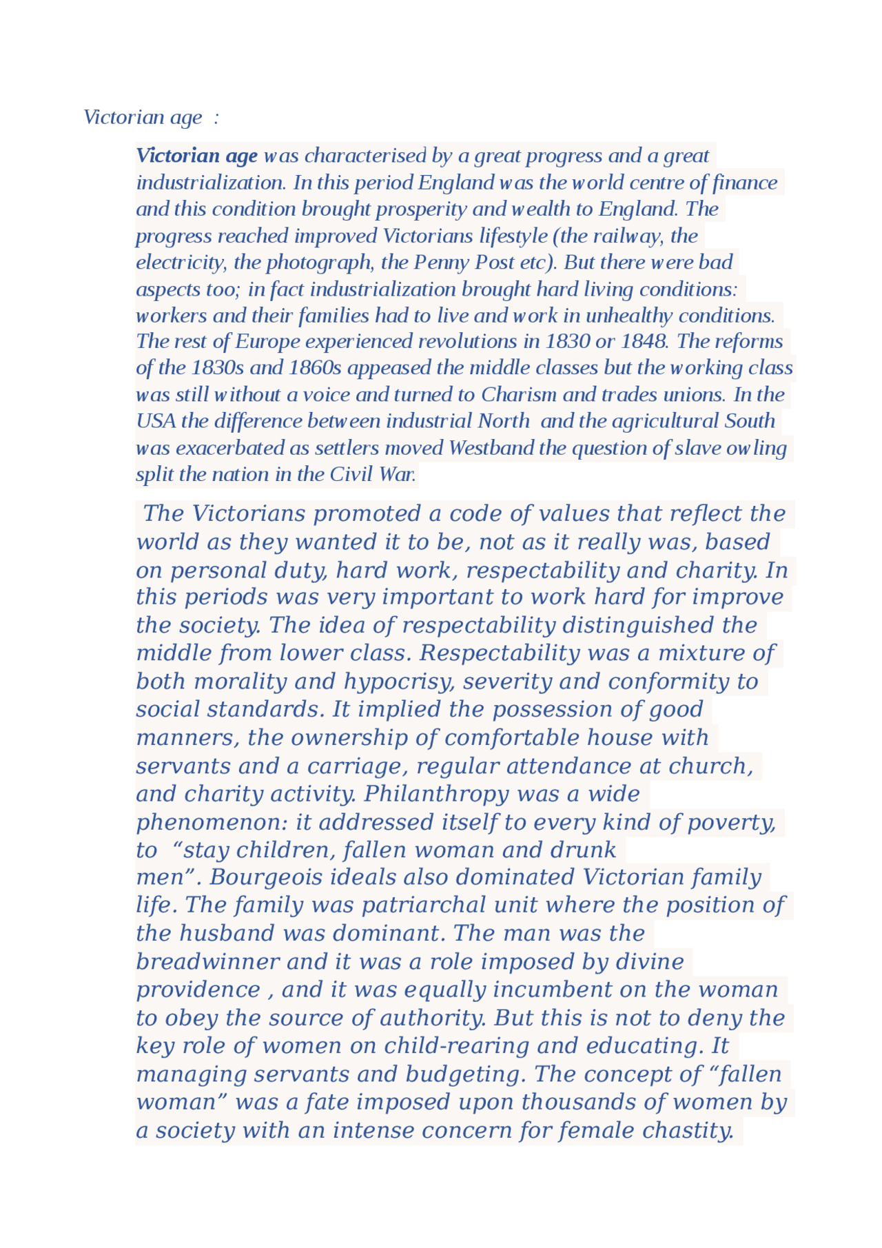 Victorian Age and the progress of the science - Docsity