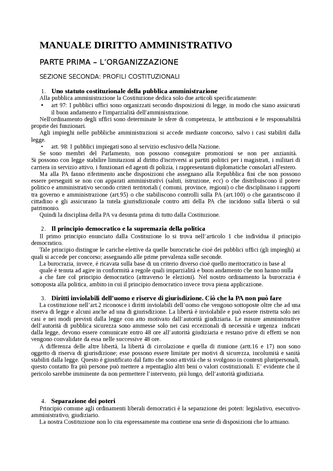 Riassunto Di Diritto Amministrativo Docsity