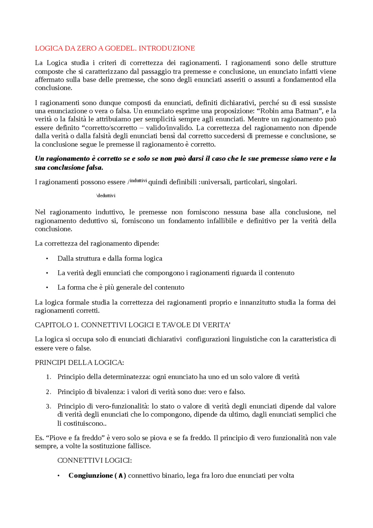 Logica Da Zero A Godel Docsity