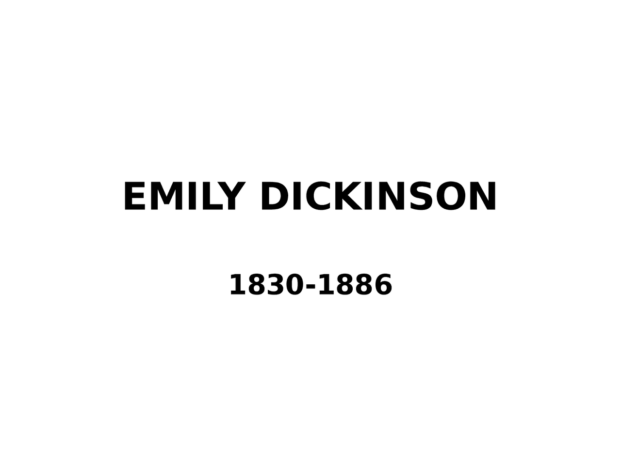 Emily Dickinson Letteratura Anglo Americana Vita E Opere Docsity