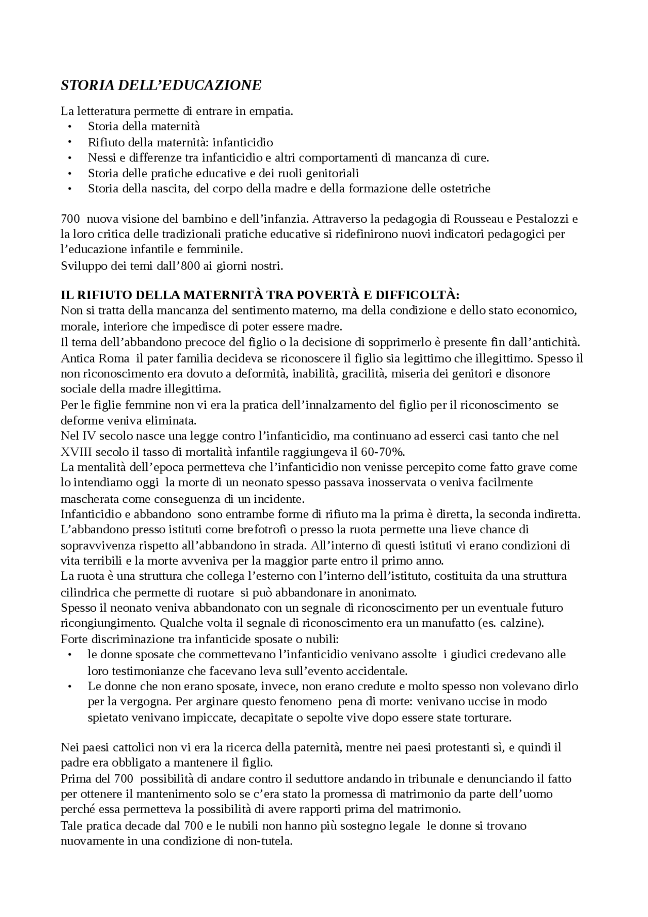 Storia Delleducazione Docsity
