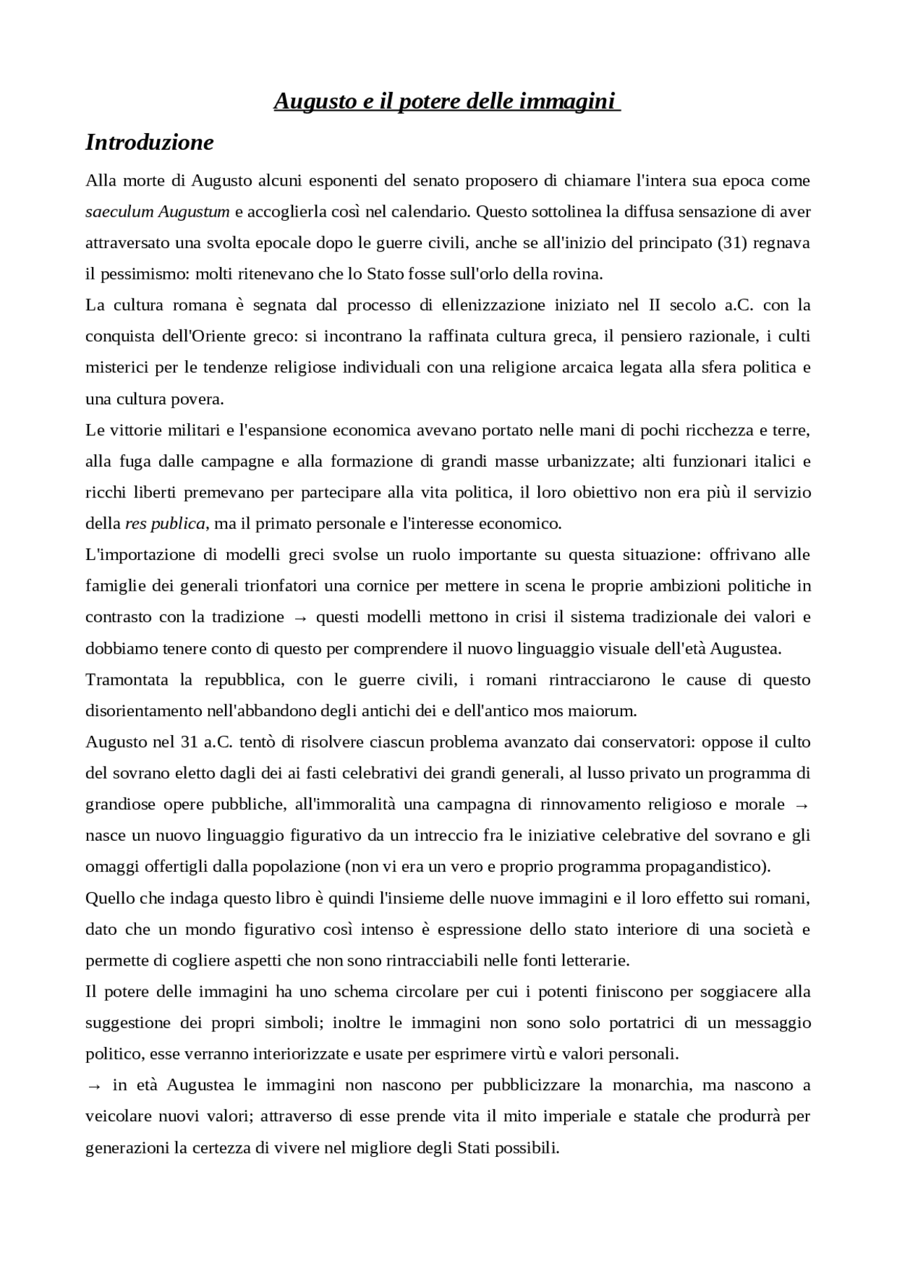 Paul Zanker, Augusto e il Potere delle Immagini | Sintesi del corso di ...
