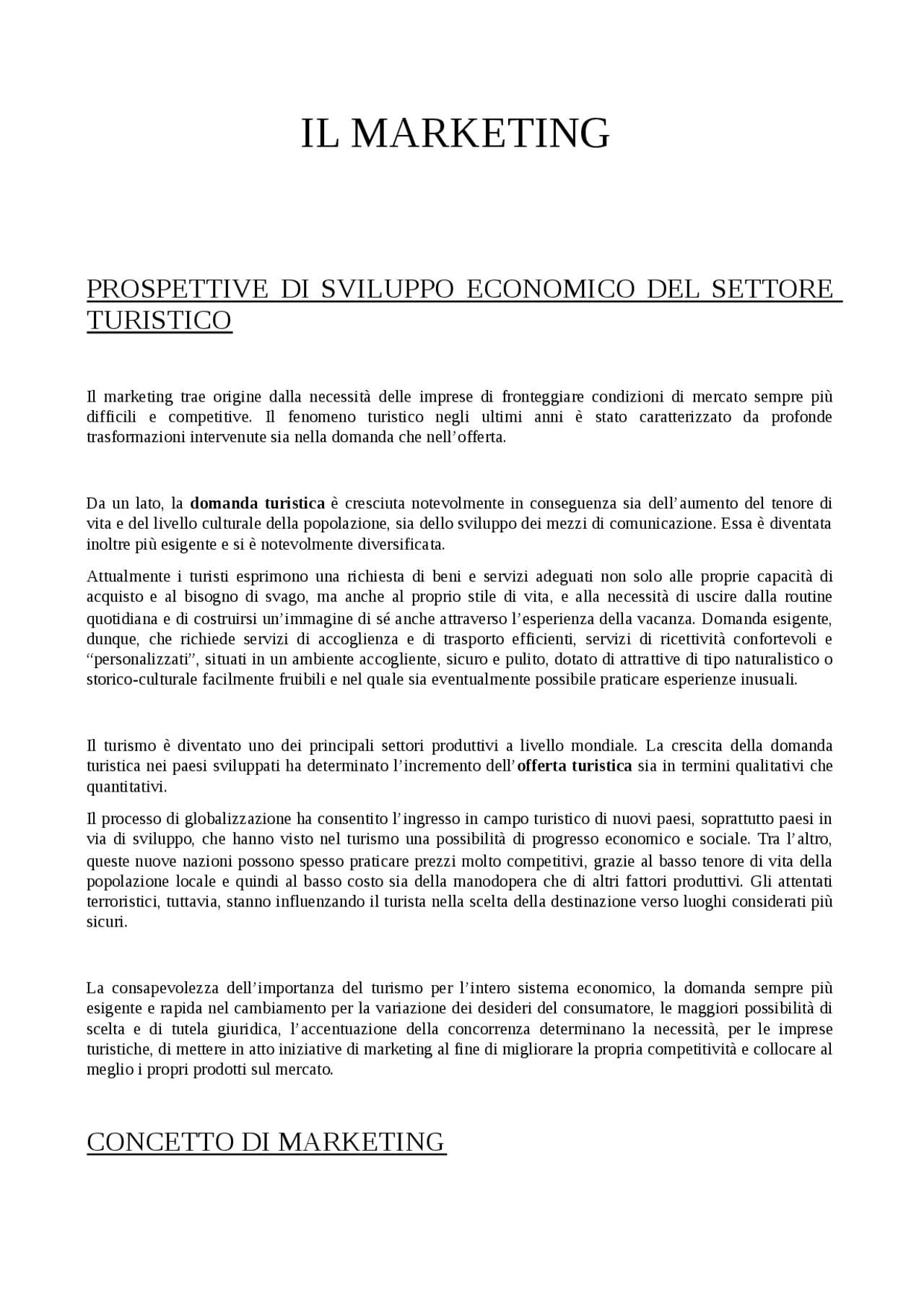 Il Marketing Riassunto Di Dta Docsity