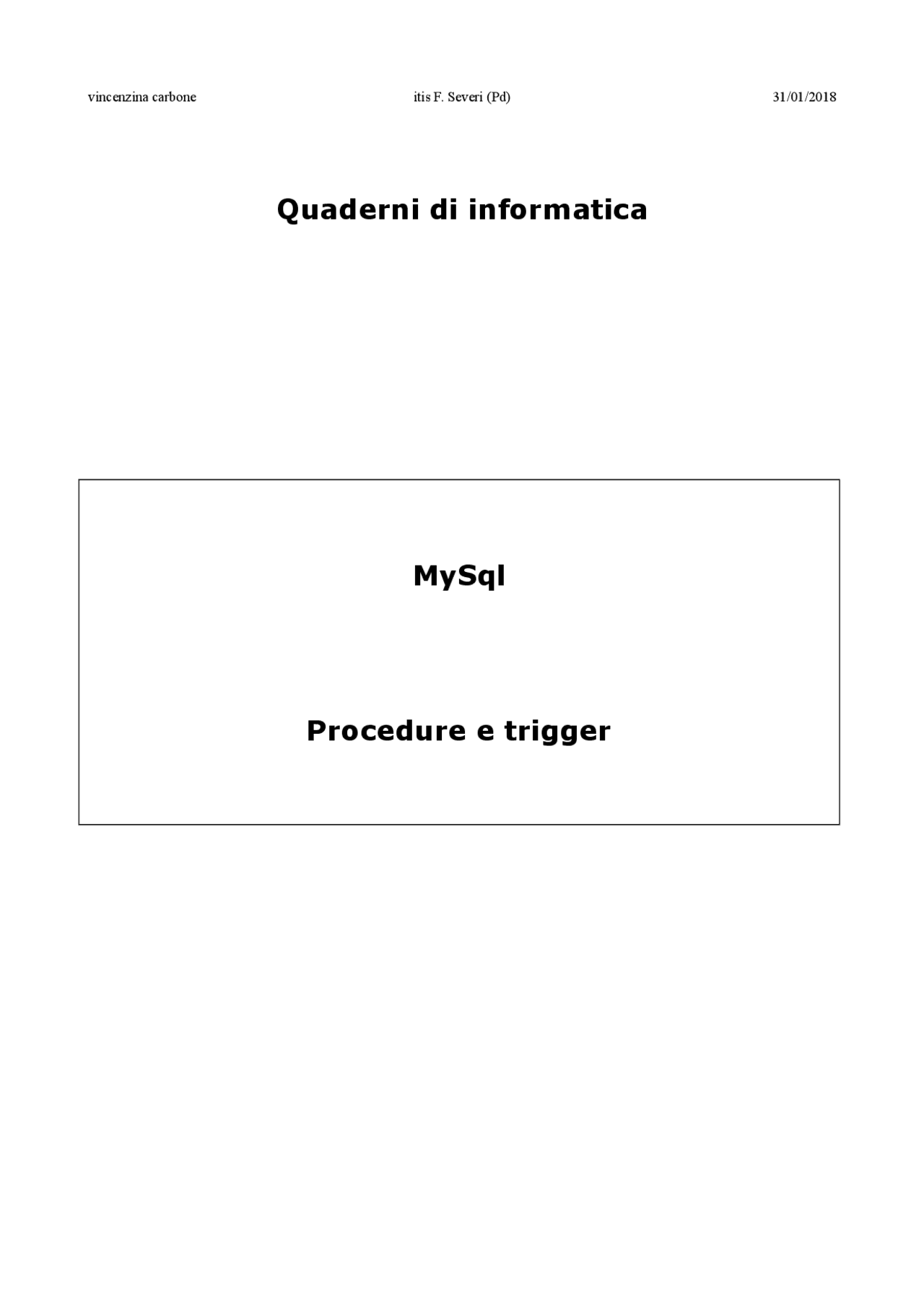 Funzioni Informatica Docsity