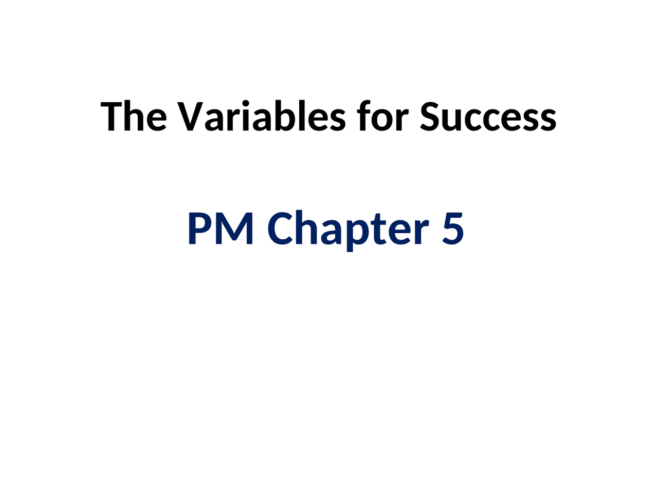 The Variables for Success - Docsity