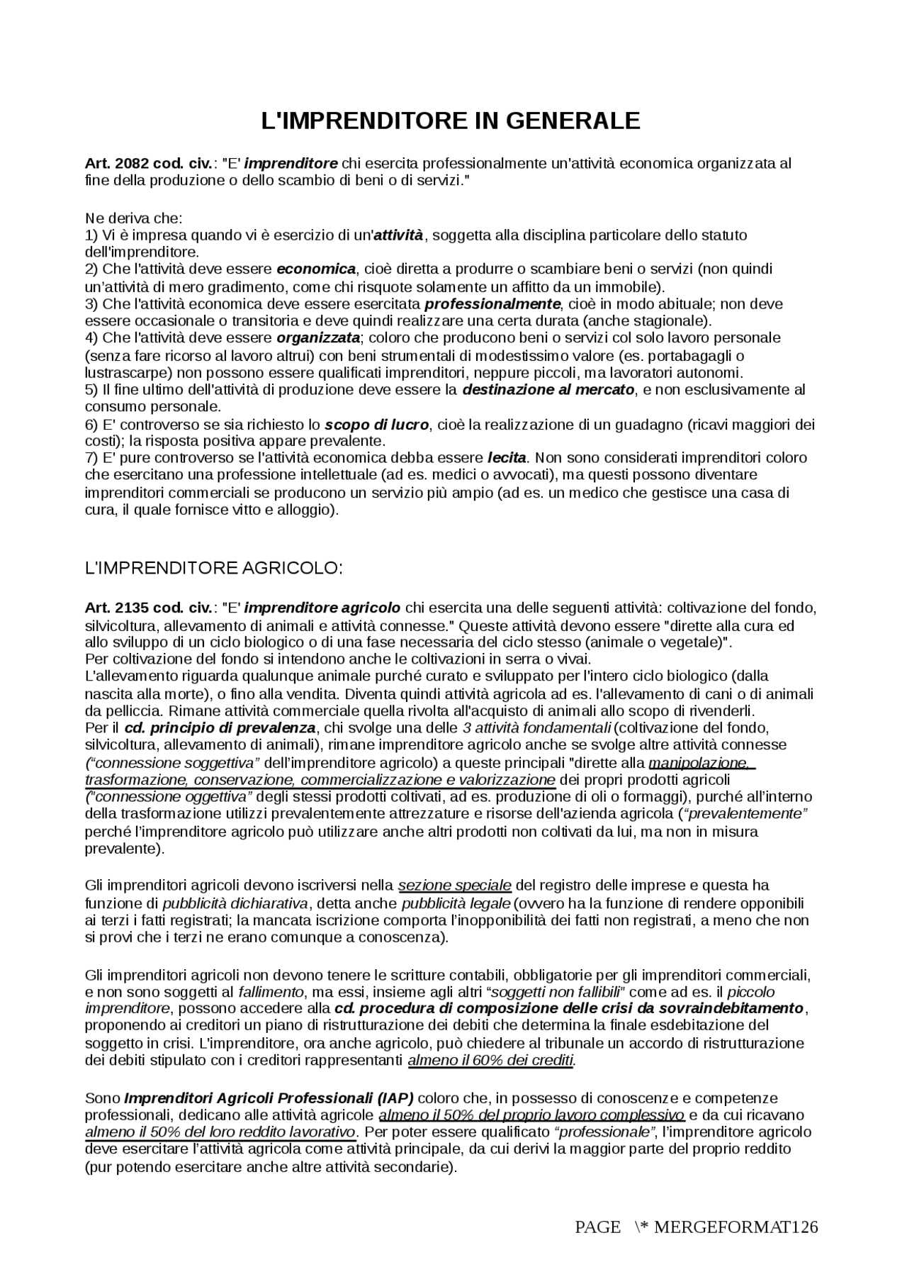 Riassunti Di Diritto Commerciale Docsity
