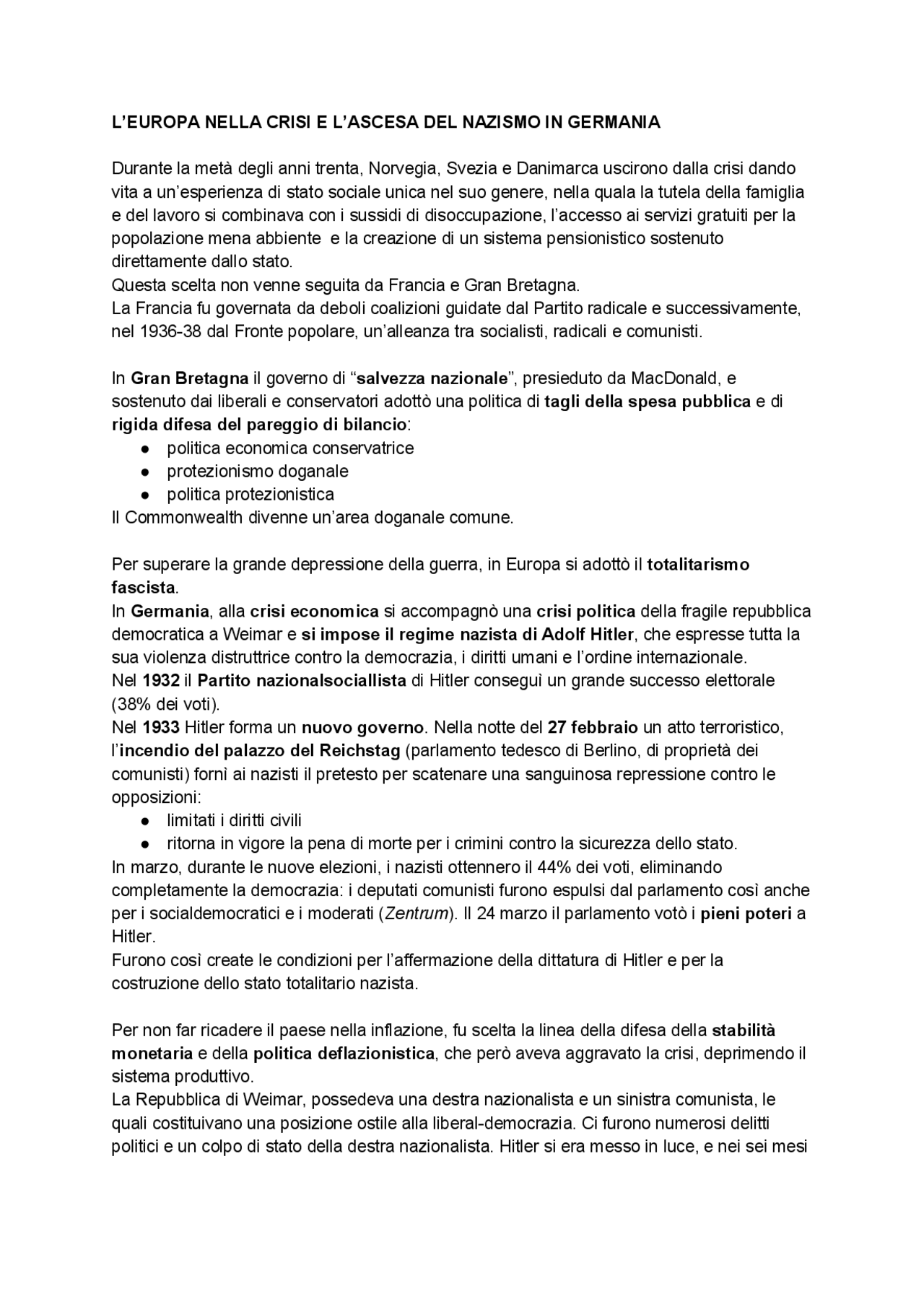 Caratteri E Sviluppo Del Regime Nazista Docsity