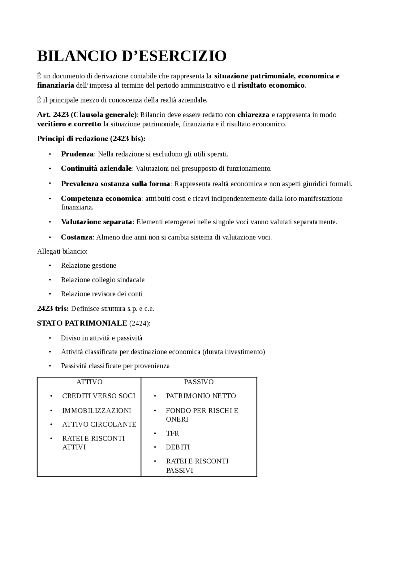 Il Bilancio Documenti E Articoli Docsity