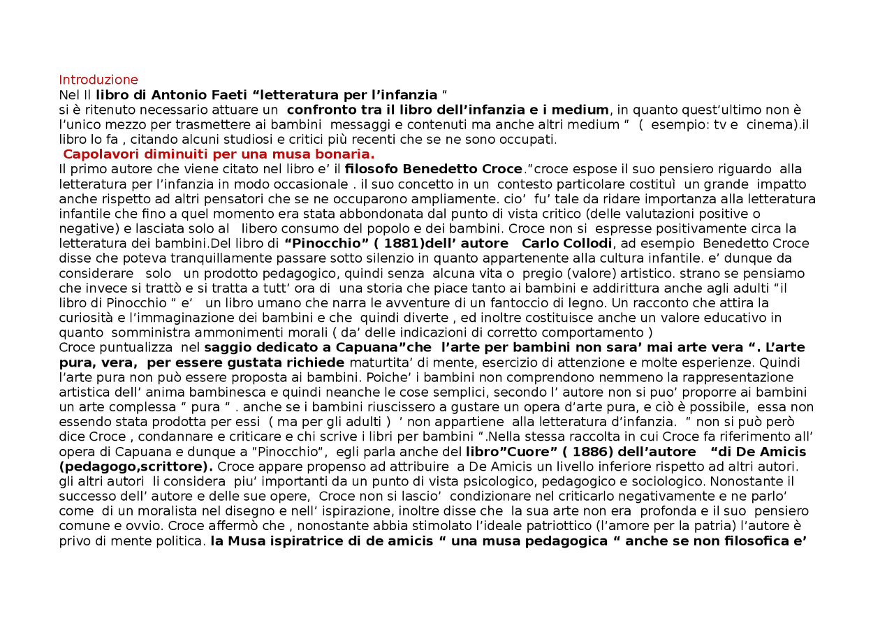 Riassunto Libro Primoleggere Di Cantatore Docsity