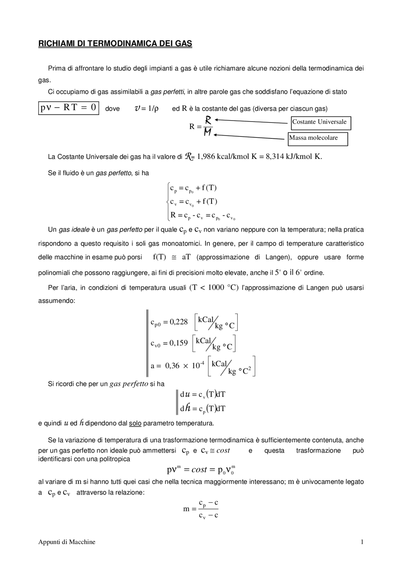 Impianti A Gas Ingegneria Meccanica Docsity