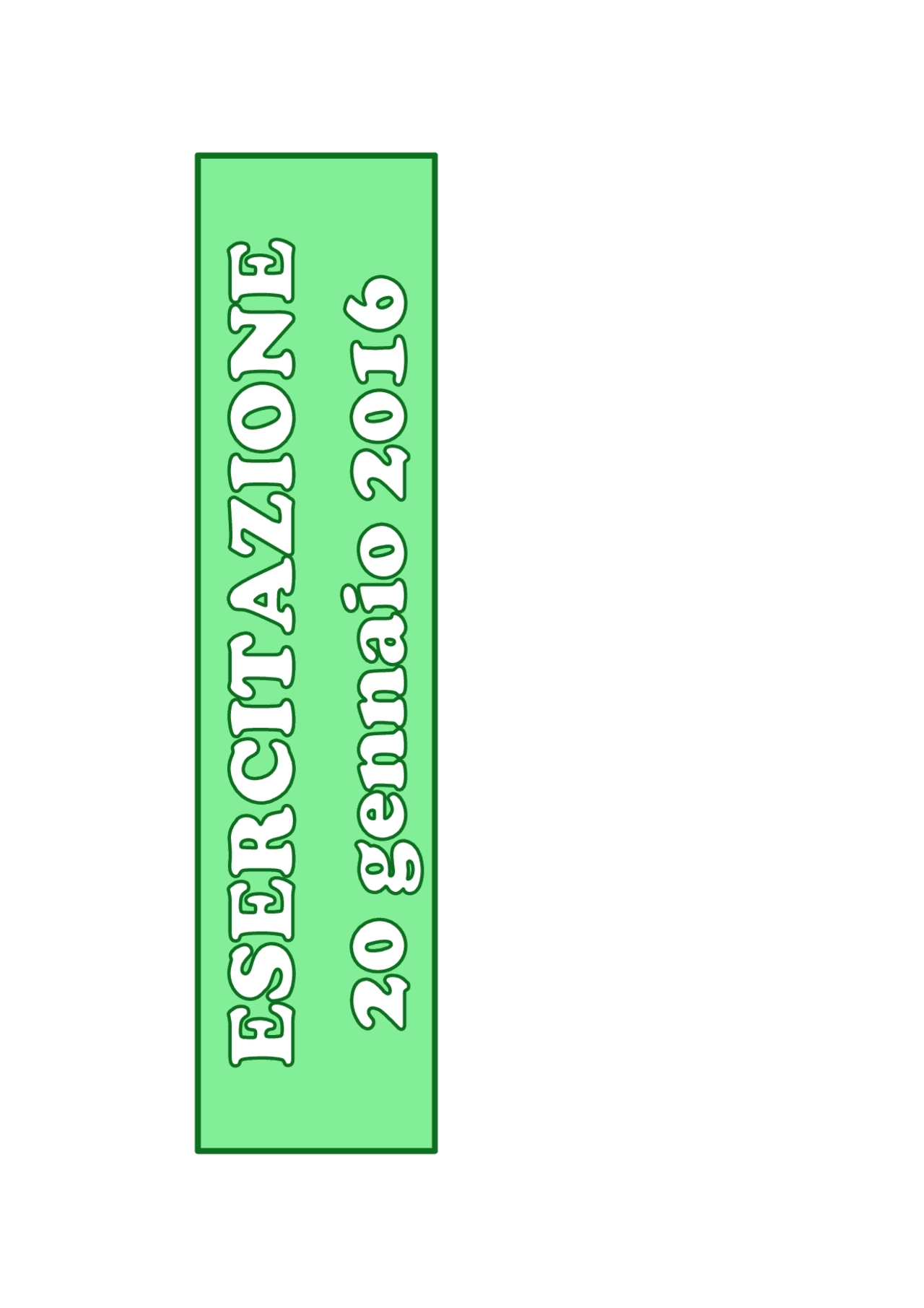 Esercitazione Per Esame Docsity
