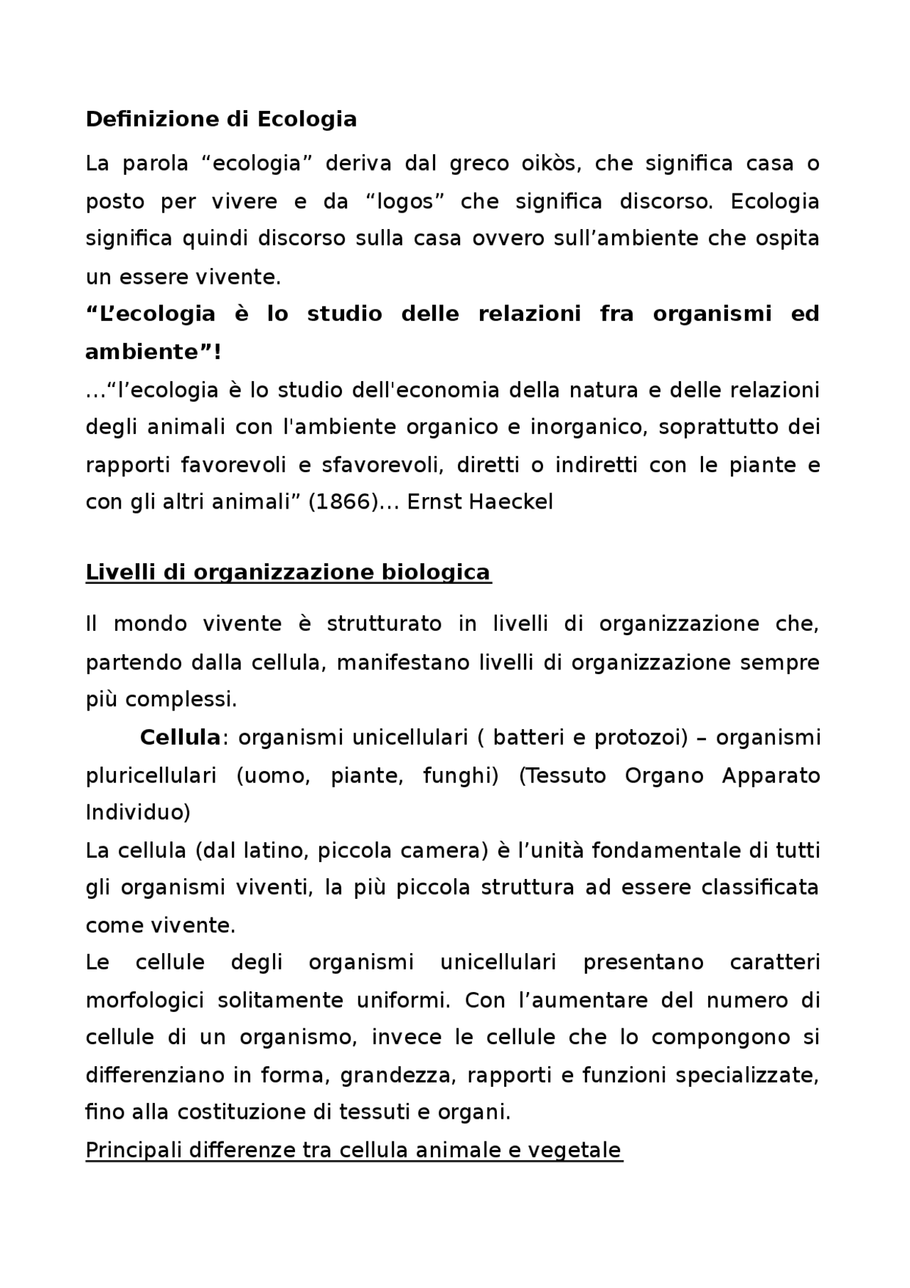 Appunti Di Ecologia Agraria Docsity
