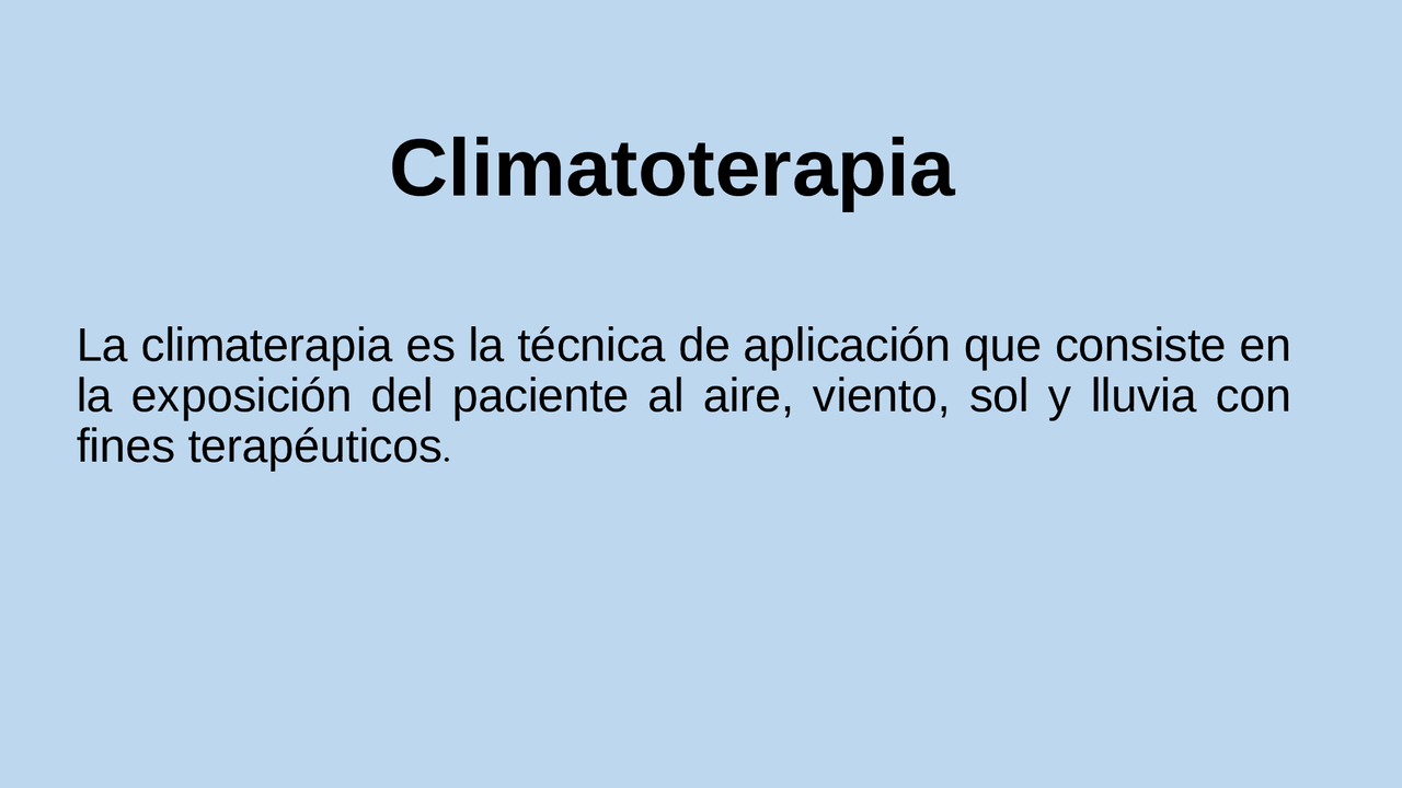 Climatoterapia y algunas de sus generalidades | Diapositivas de ...