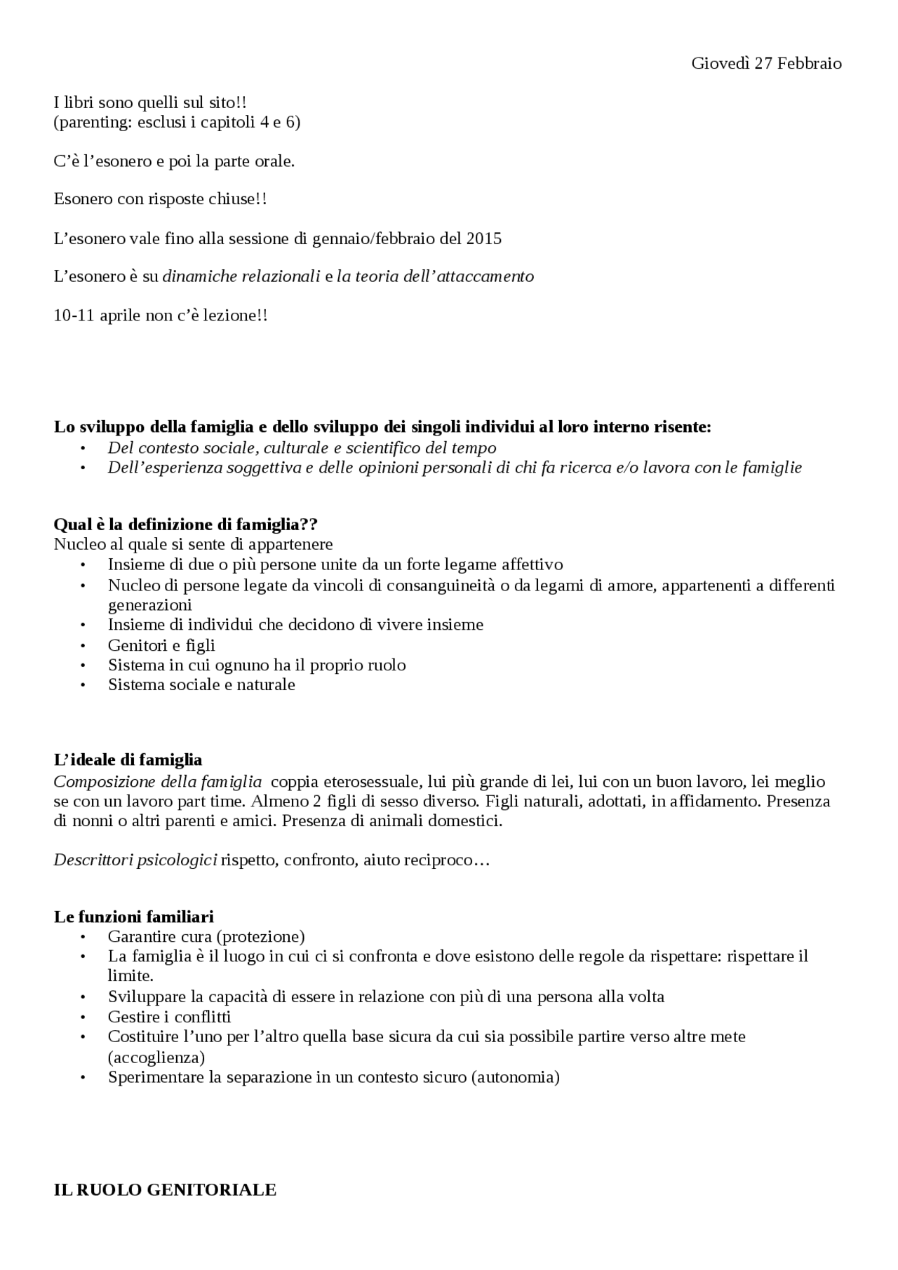 Psicodinamica Dello Sviluppo Docsity