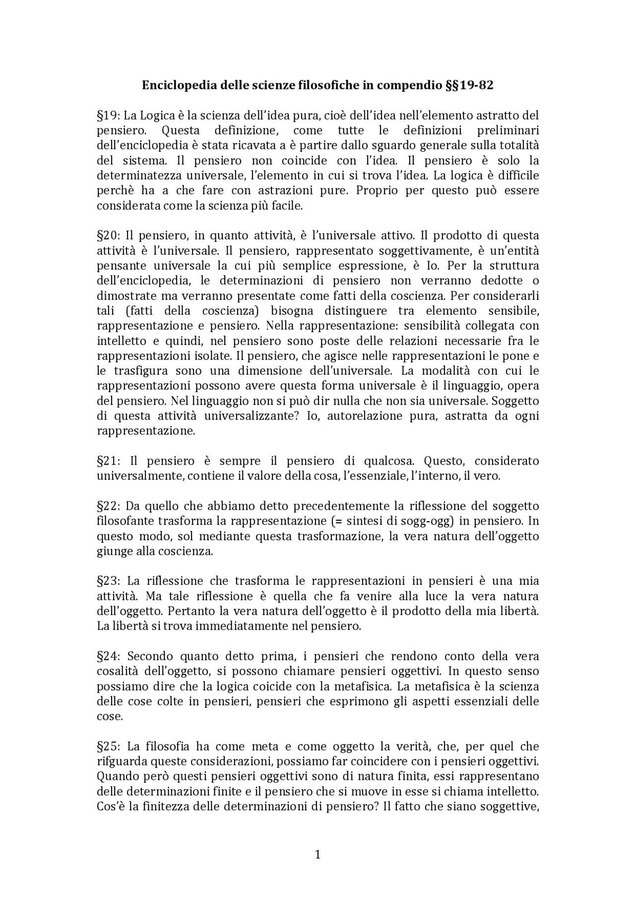 Enciclopedia Delle Scienze Filosofiche In Compendio 19 82 Sintesi Del