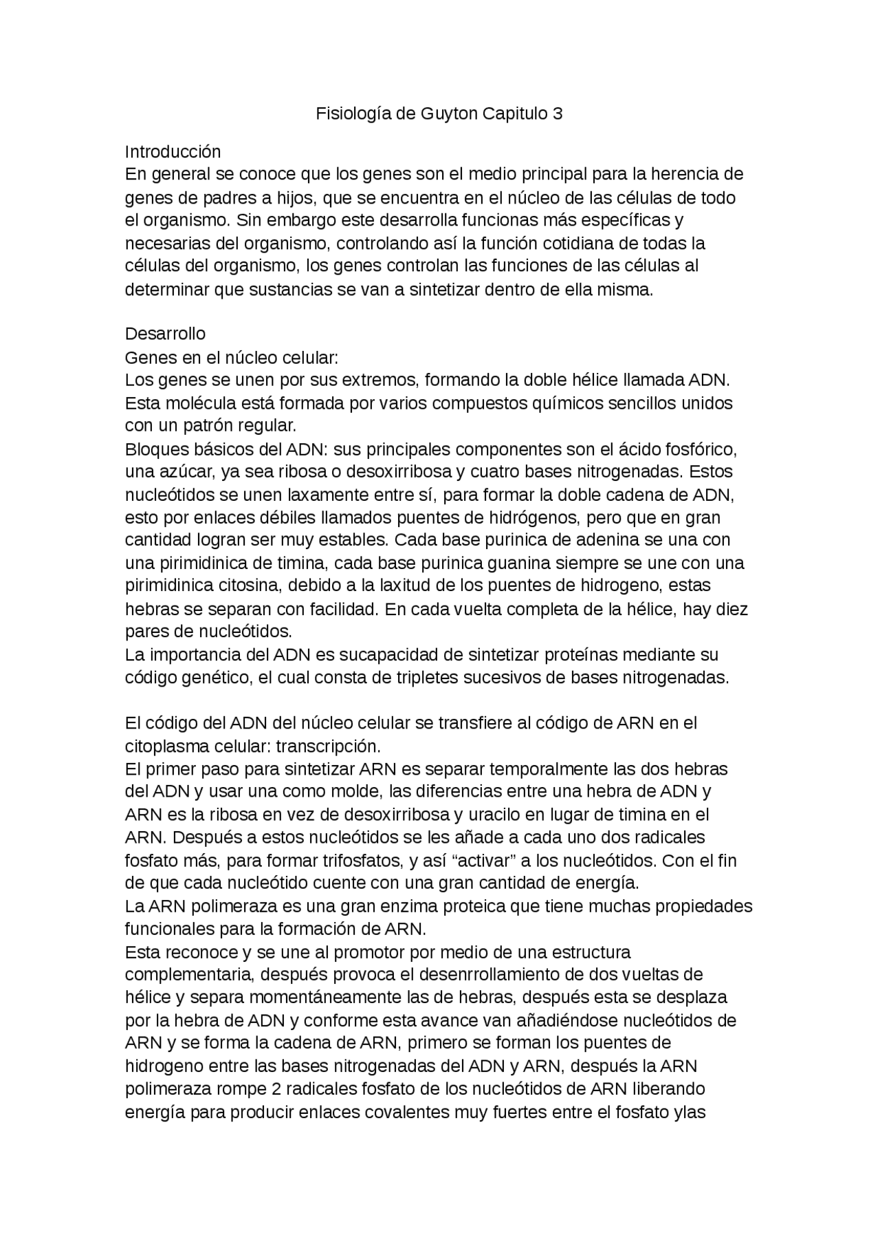 Resumen guyton capitulo 3 - Docsity