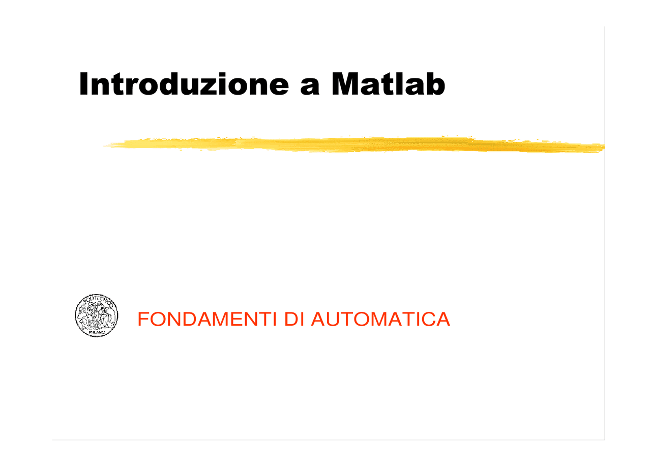 Introduzione A Simulink Docsity