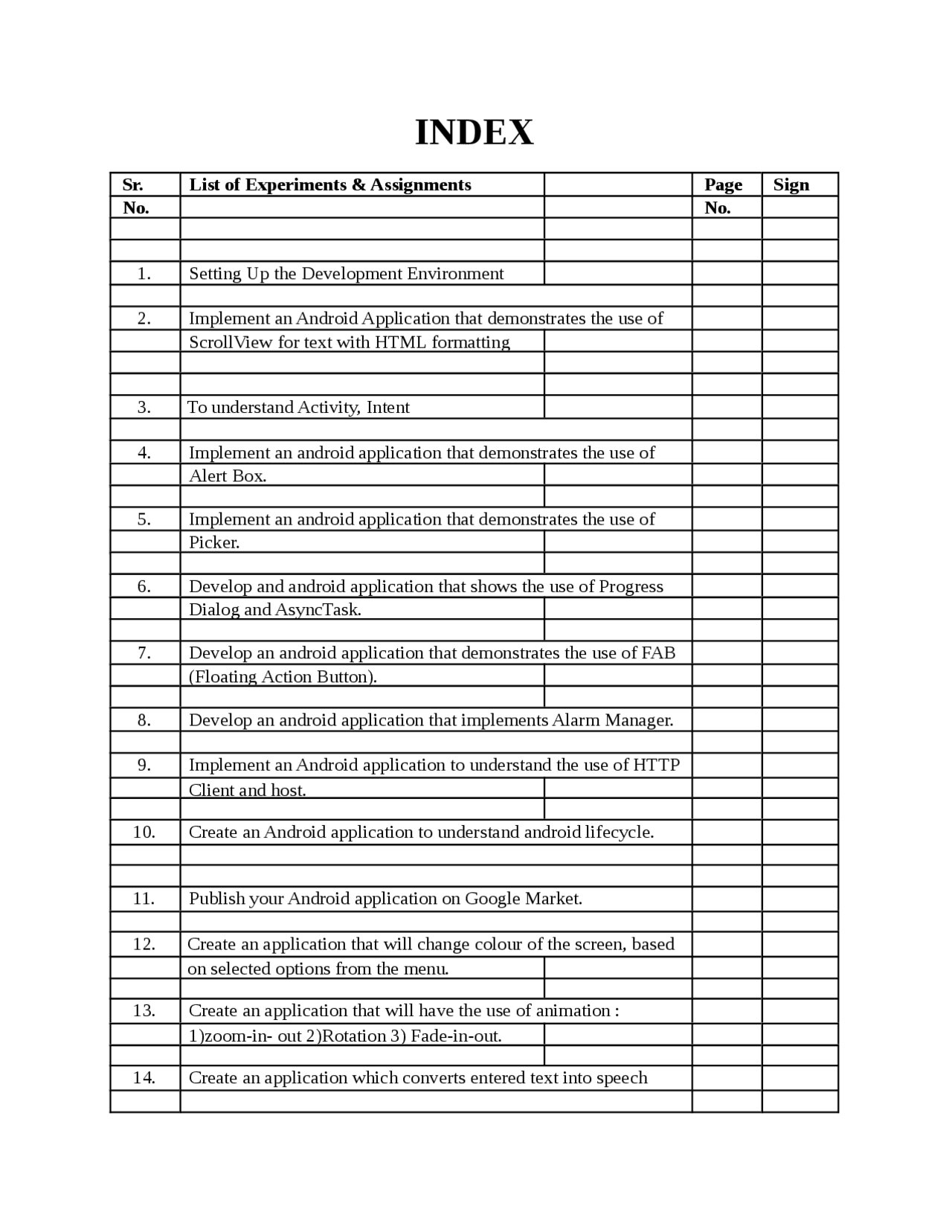 Android Programming Lab Manual | Lecture notes Computer Programming ...