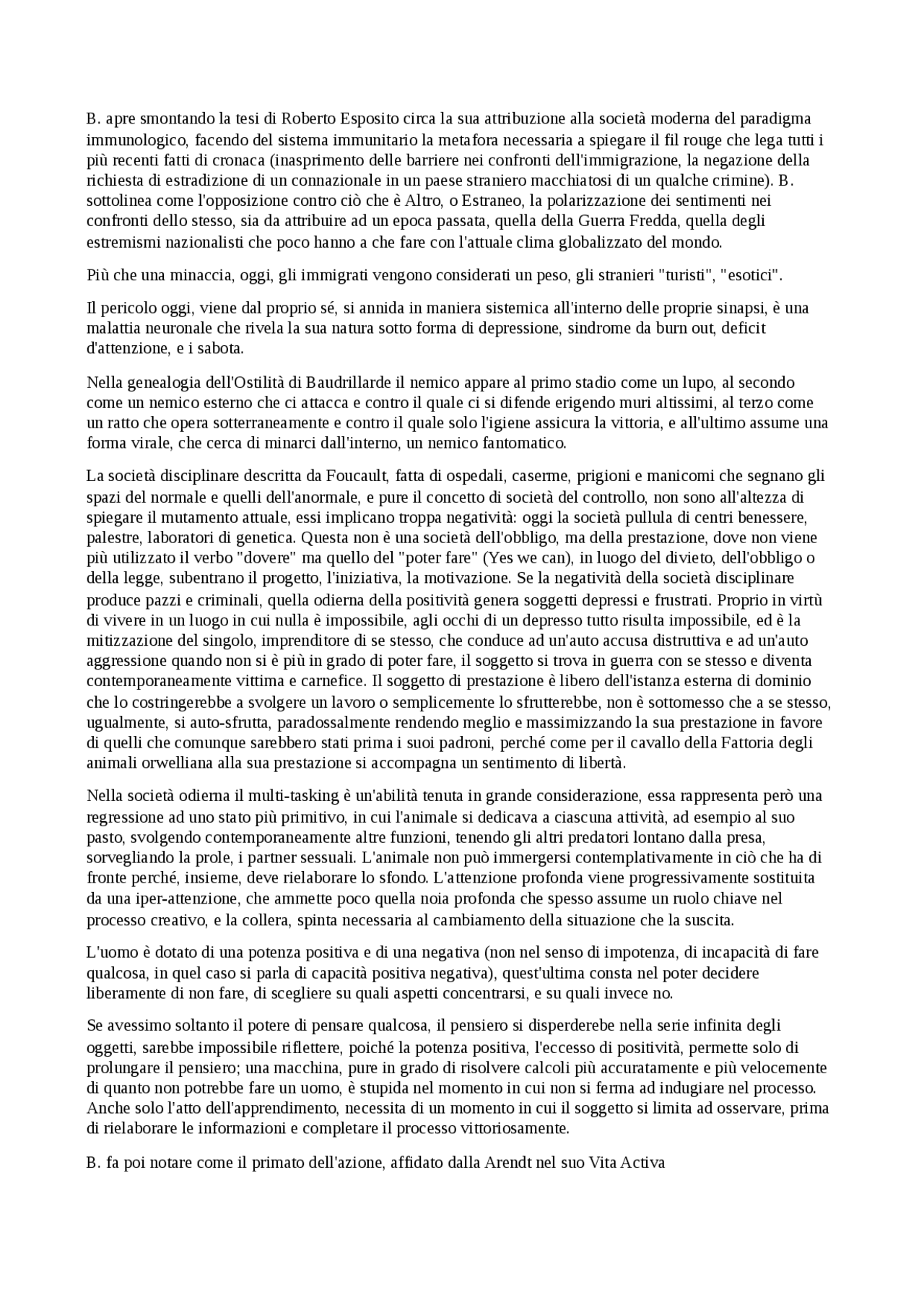 La Società Della Stanchezza Byung Chul Han Docsity