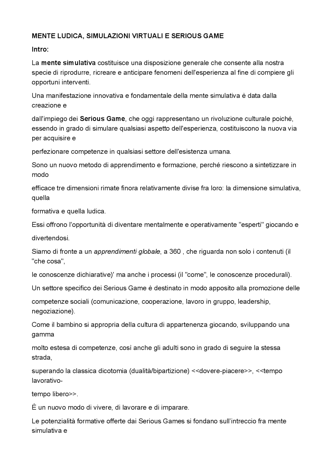 Come Funziona La Nostra Mente Riassunto Capitoli 3 E 4 Docsity