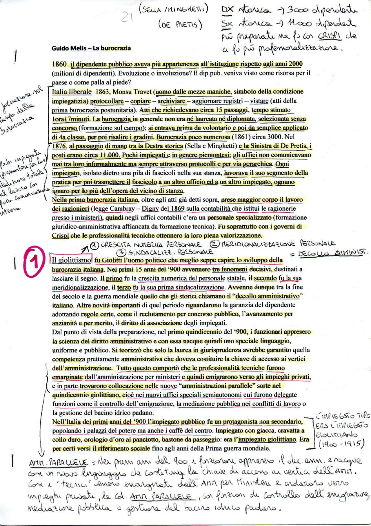 Guido Melis La Burocrazia Docsity