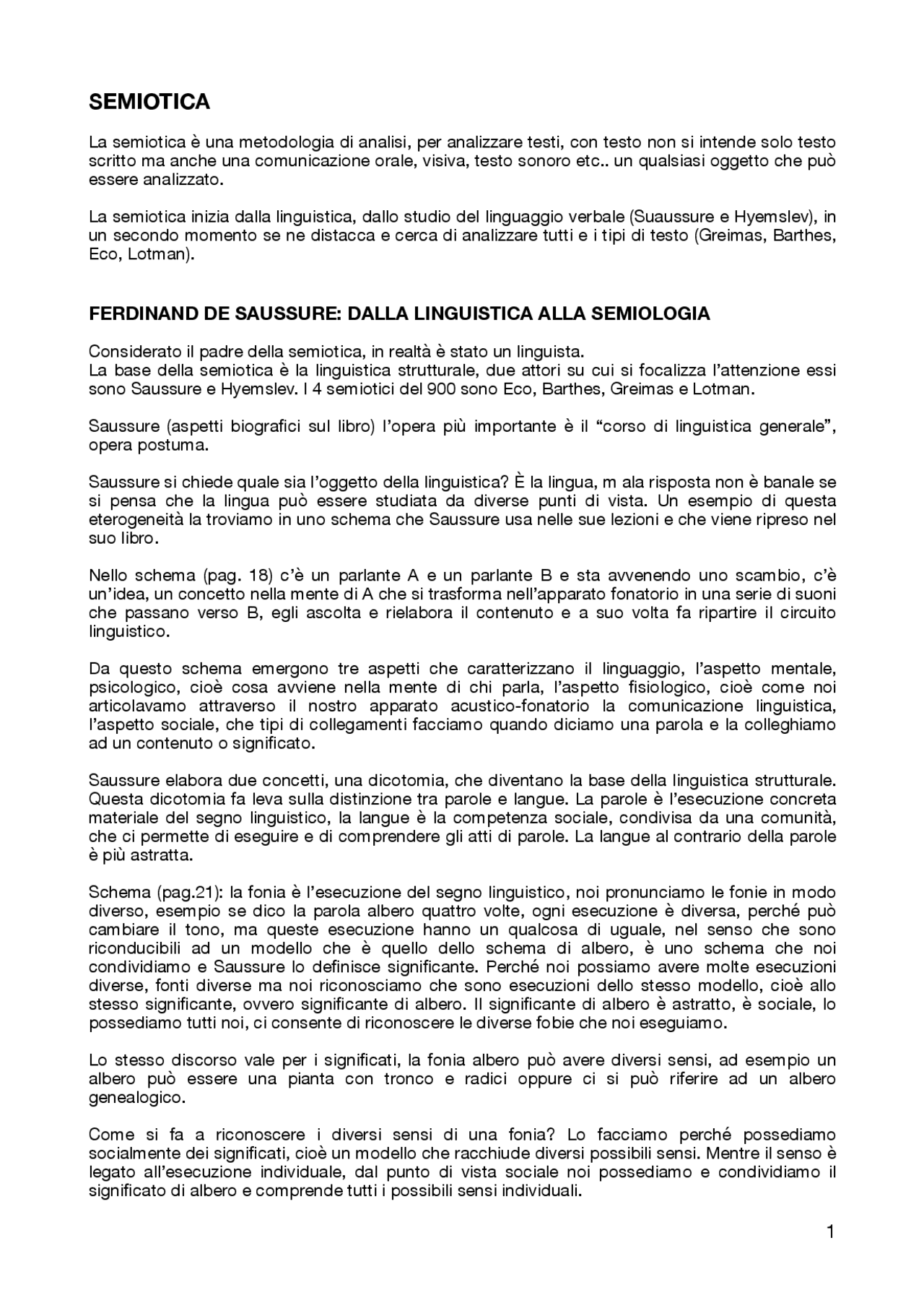 Semiotica Della Comunicazione Docsity