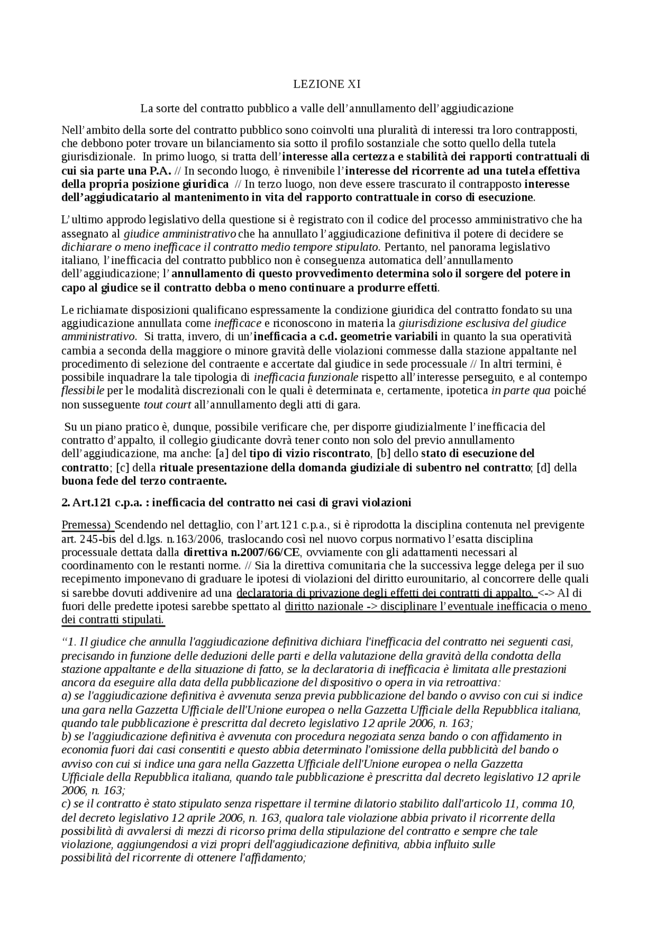Contratti E Appalti Sintesi Docsity