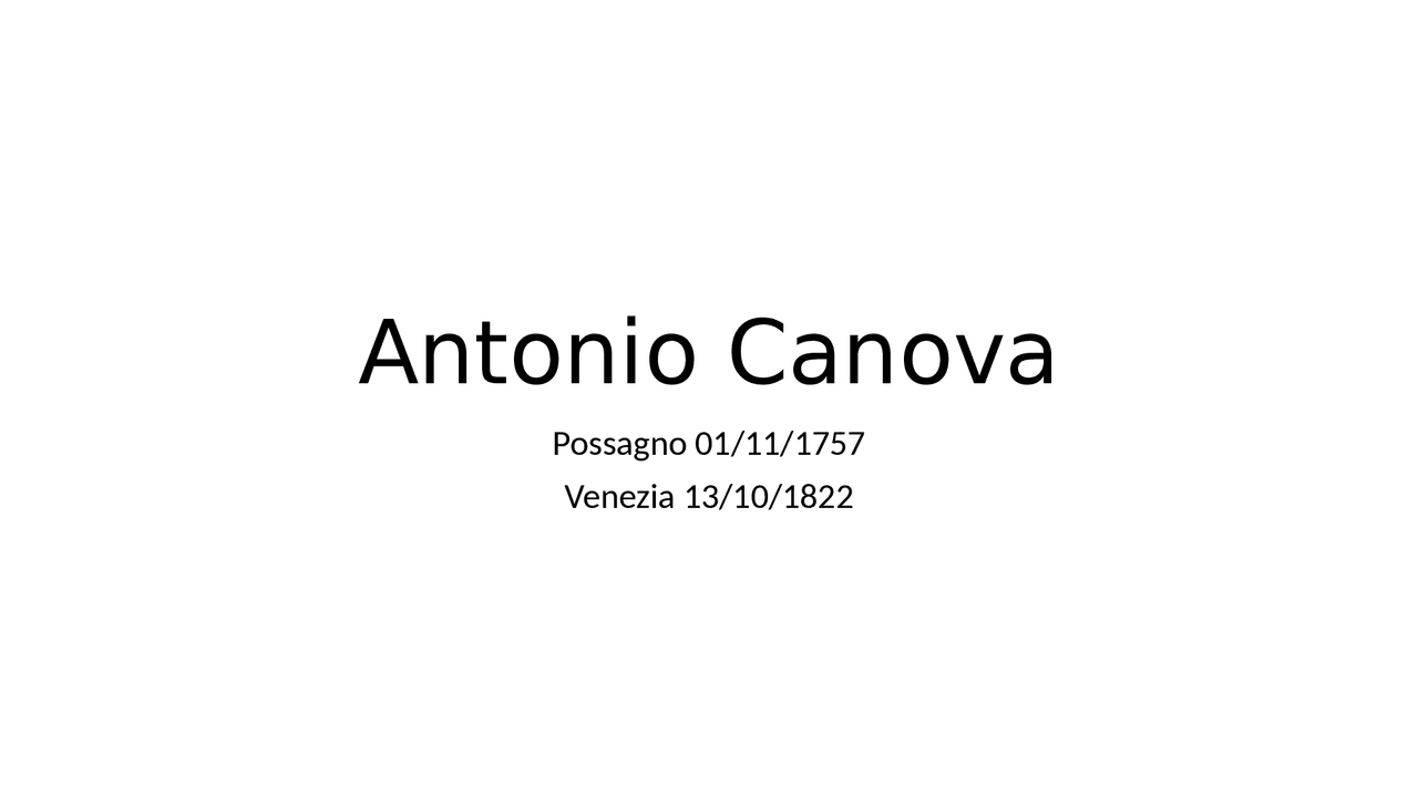 Presentazione Powerpoint sulle opere di Canova | Slide di Educazione artistica | Docsity