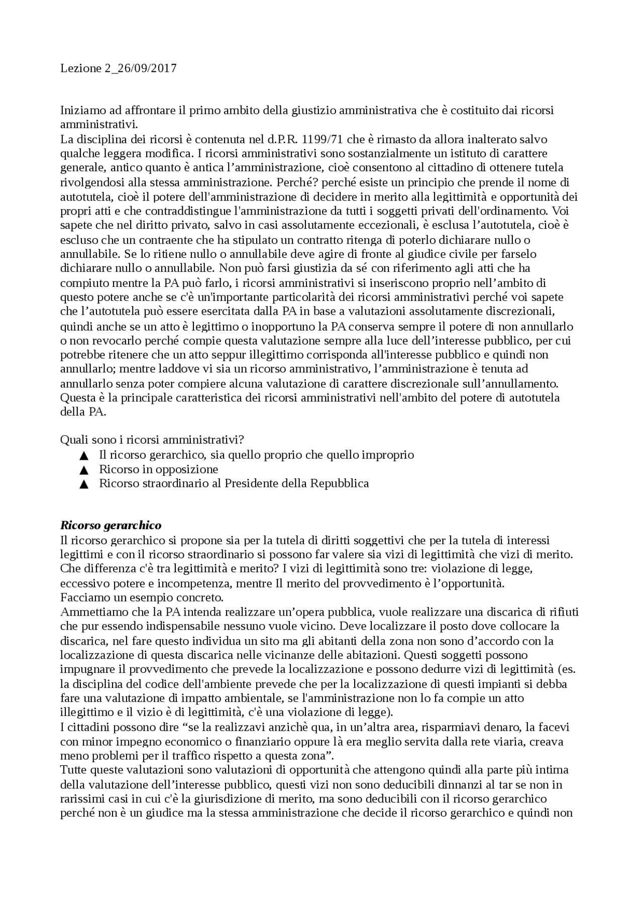 Seconda Lezione Diritto Amministrativo Ii Docsity