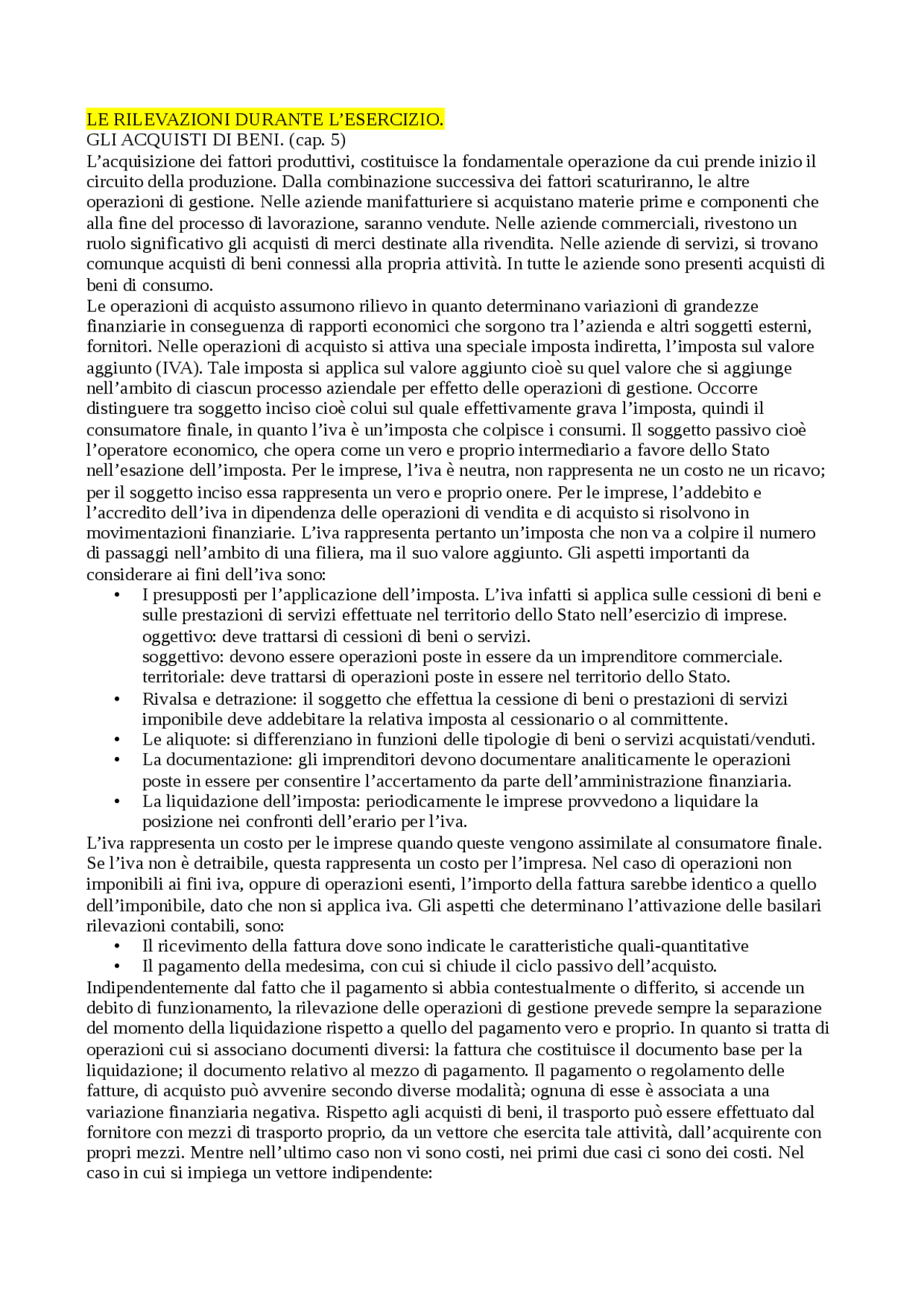 Contabilità E Bilancio Docsity
