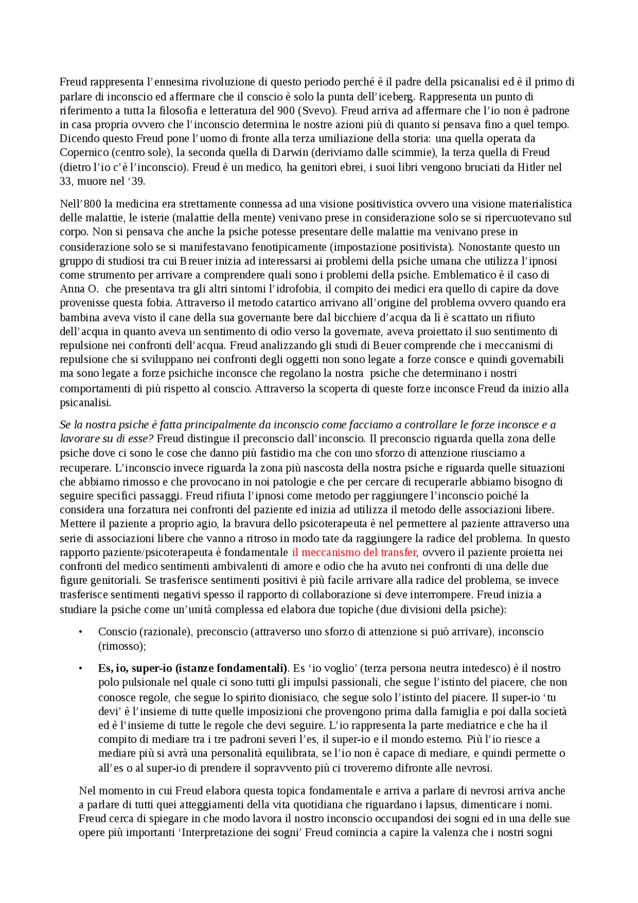 Freud Dalle Due Topiche Al Complesso Di Edipo Docsity