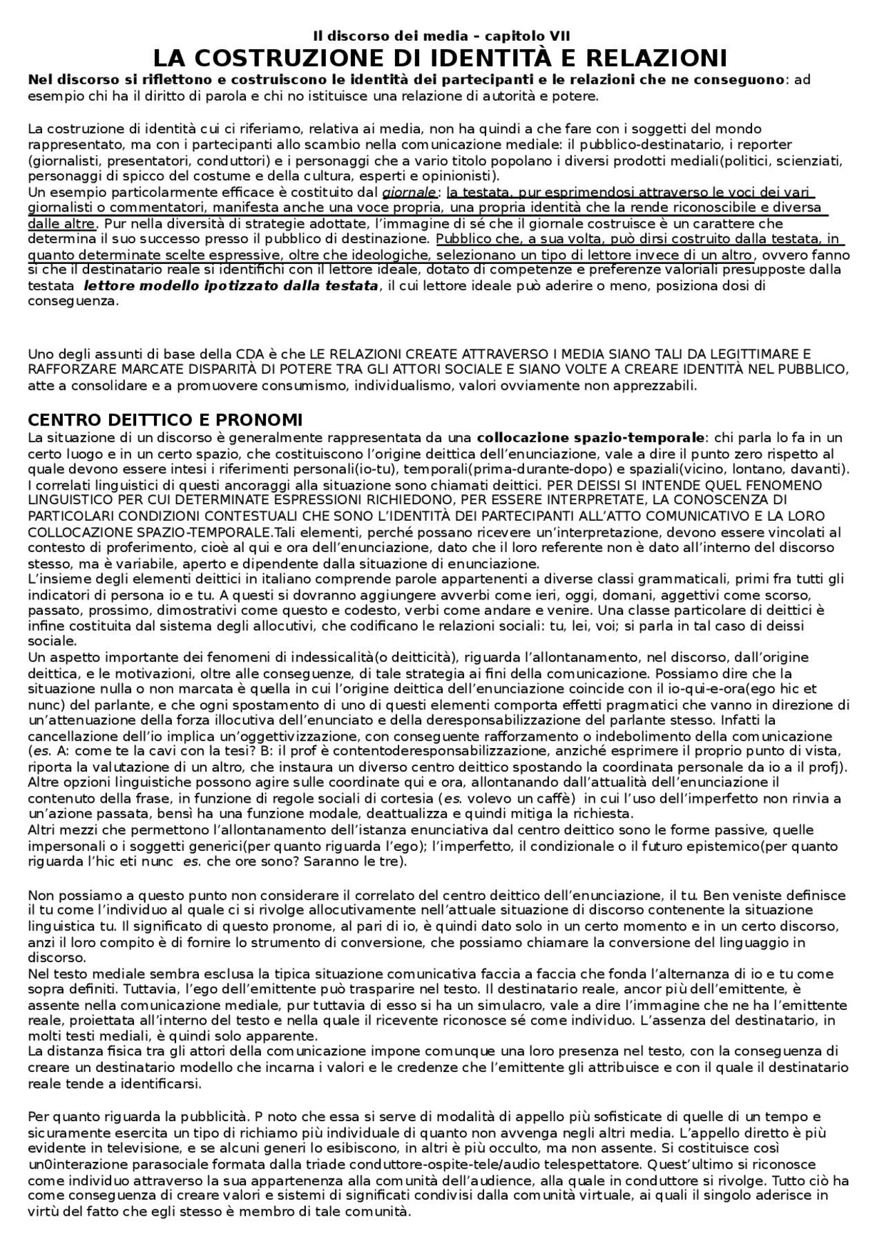Riassunto Capitolo 7 Il Discorso Dei Mediaantelmi Docsity