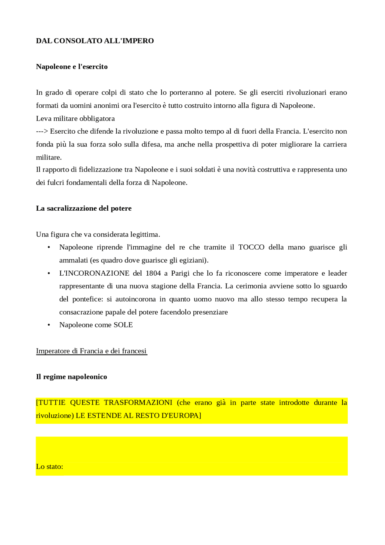 Appunti Su Napoleone Docsity