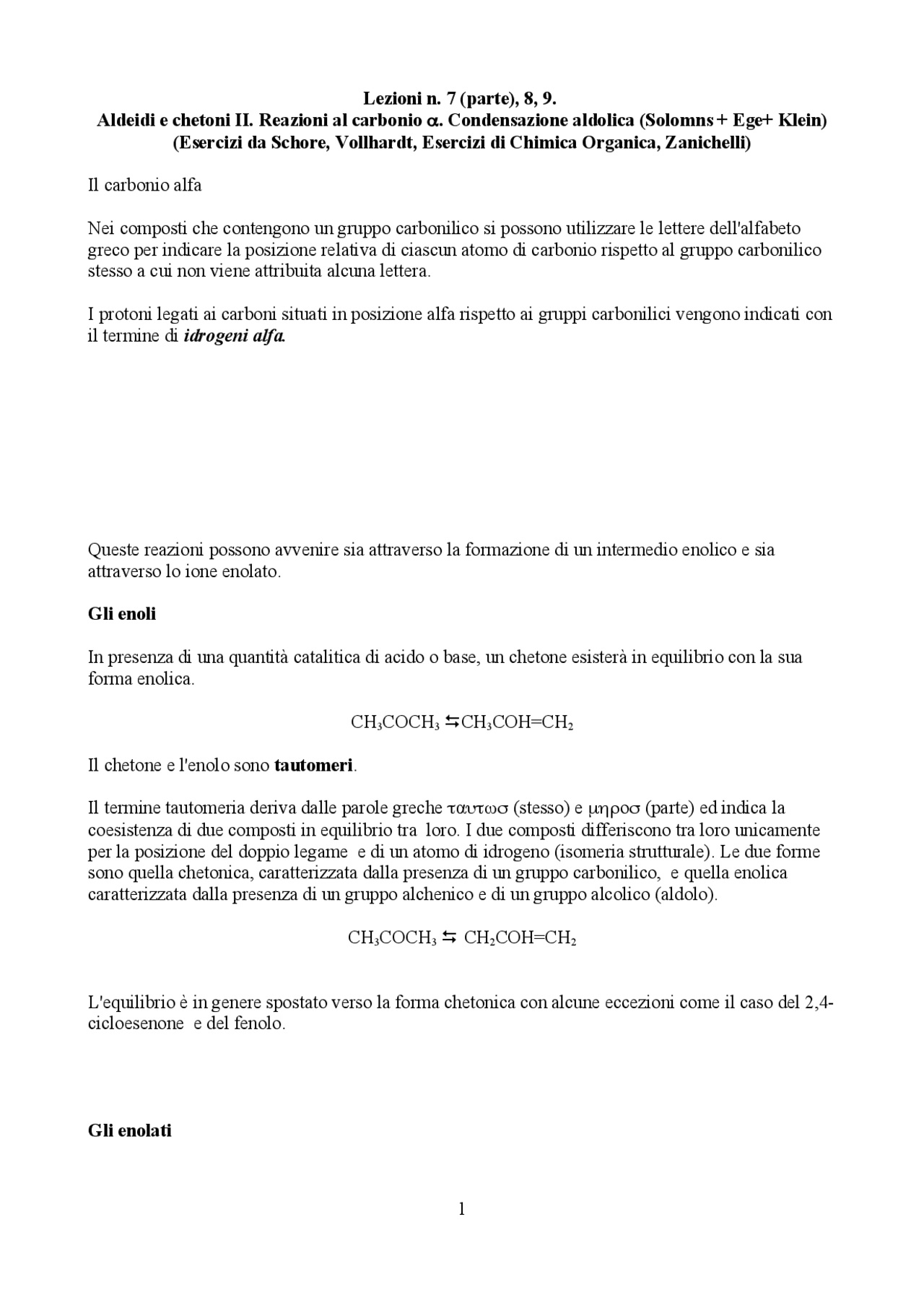 Aldeidi E Chetoni Organica Docsity