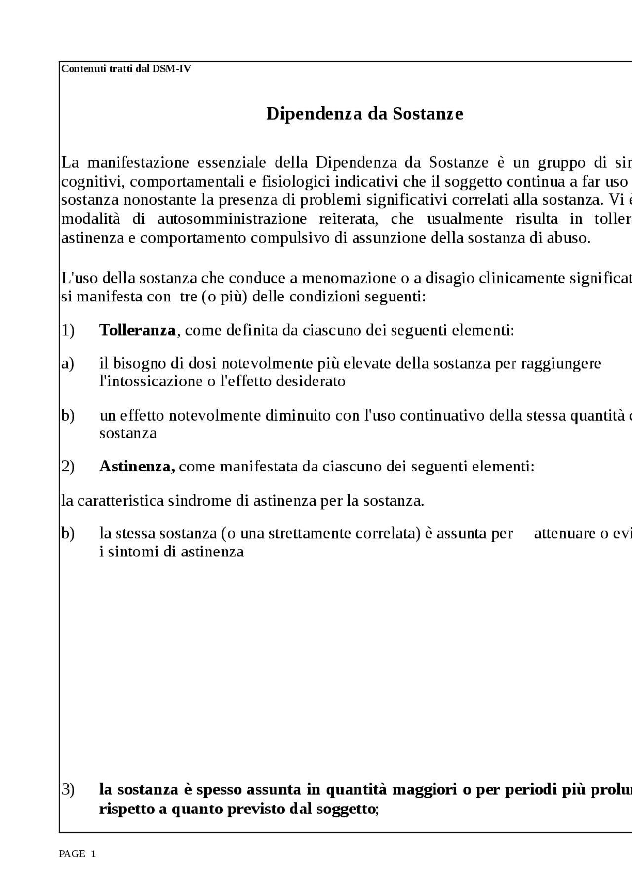 Tipologie Di Droghe In Psichiatria Docsity