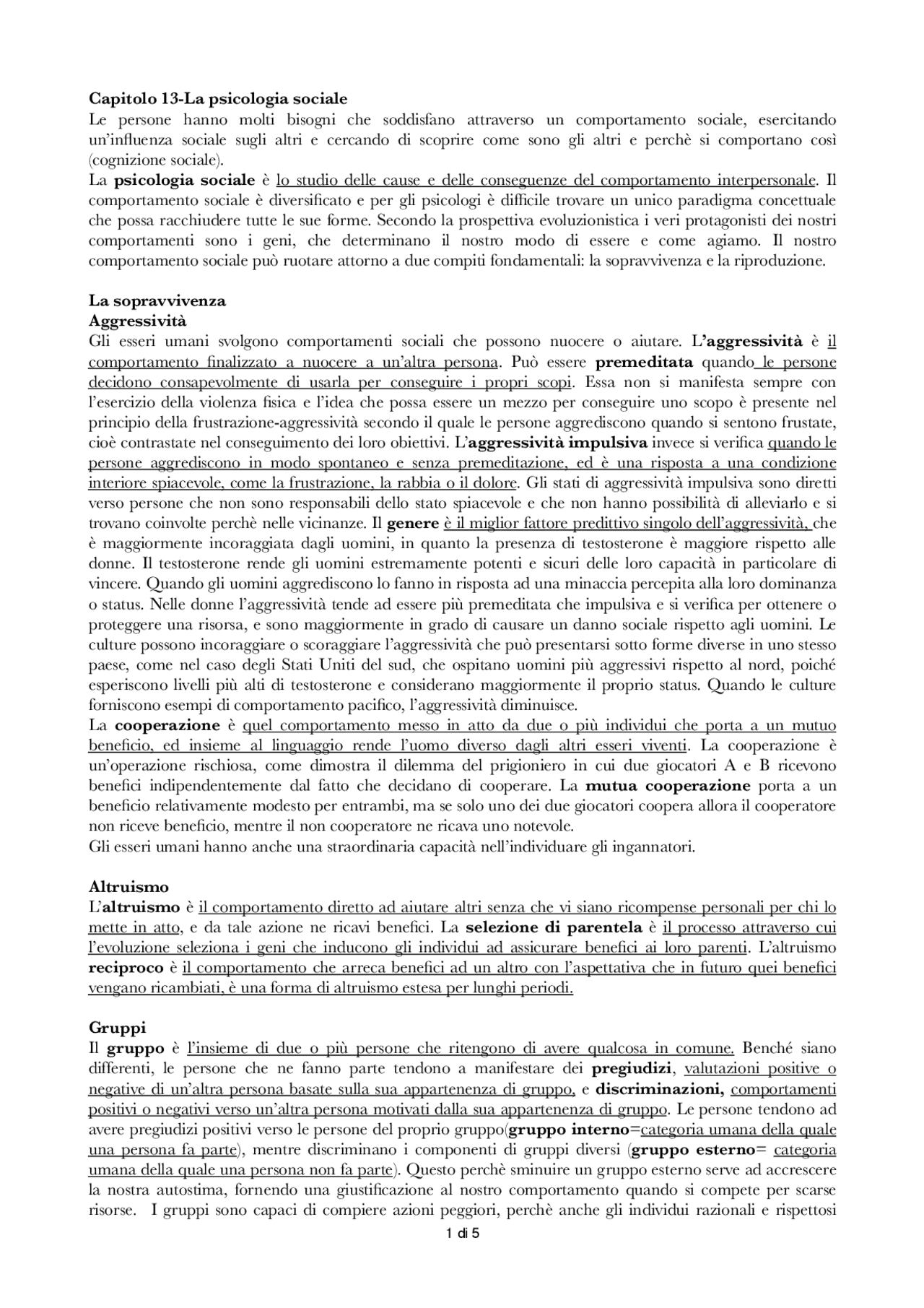 La Psicologia Sociale Docsity