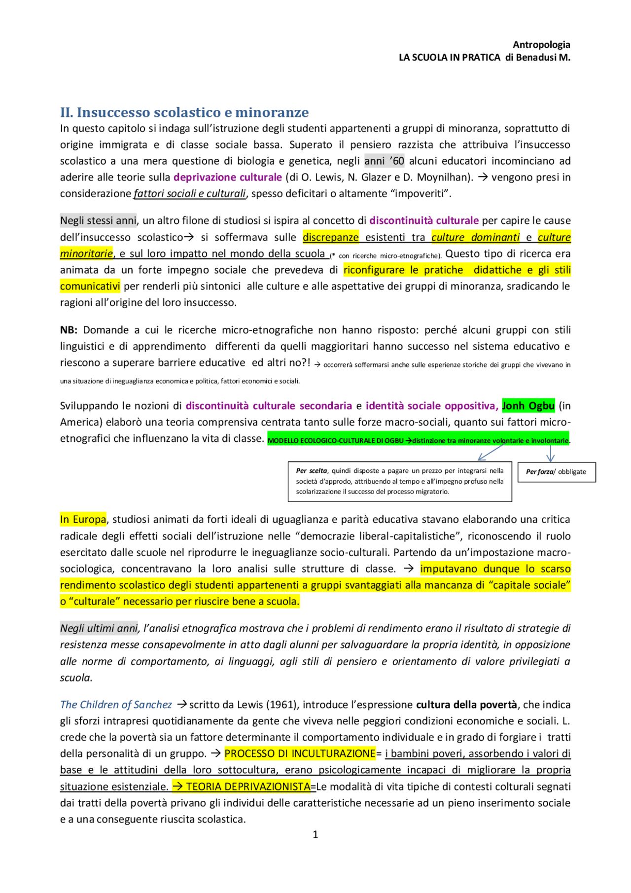 La Scuola In Pratica Di Benadusi M Docsity