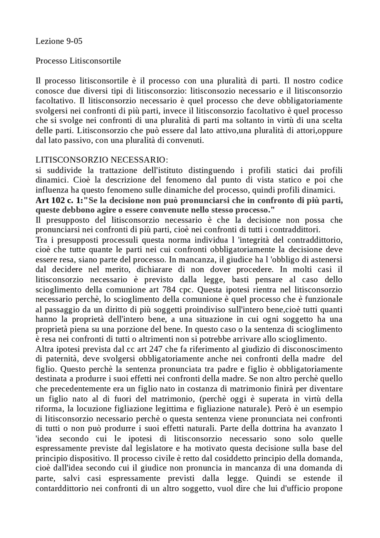 Procedura Civile Seminario Docsity