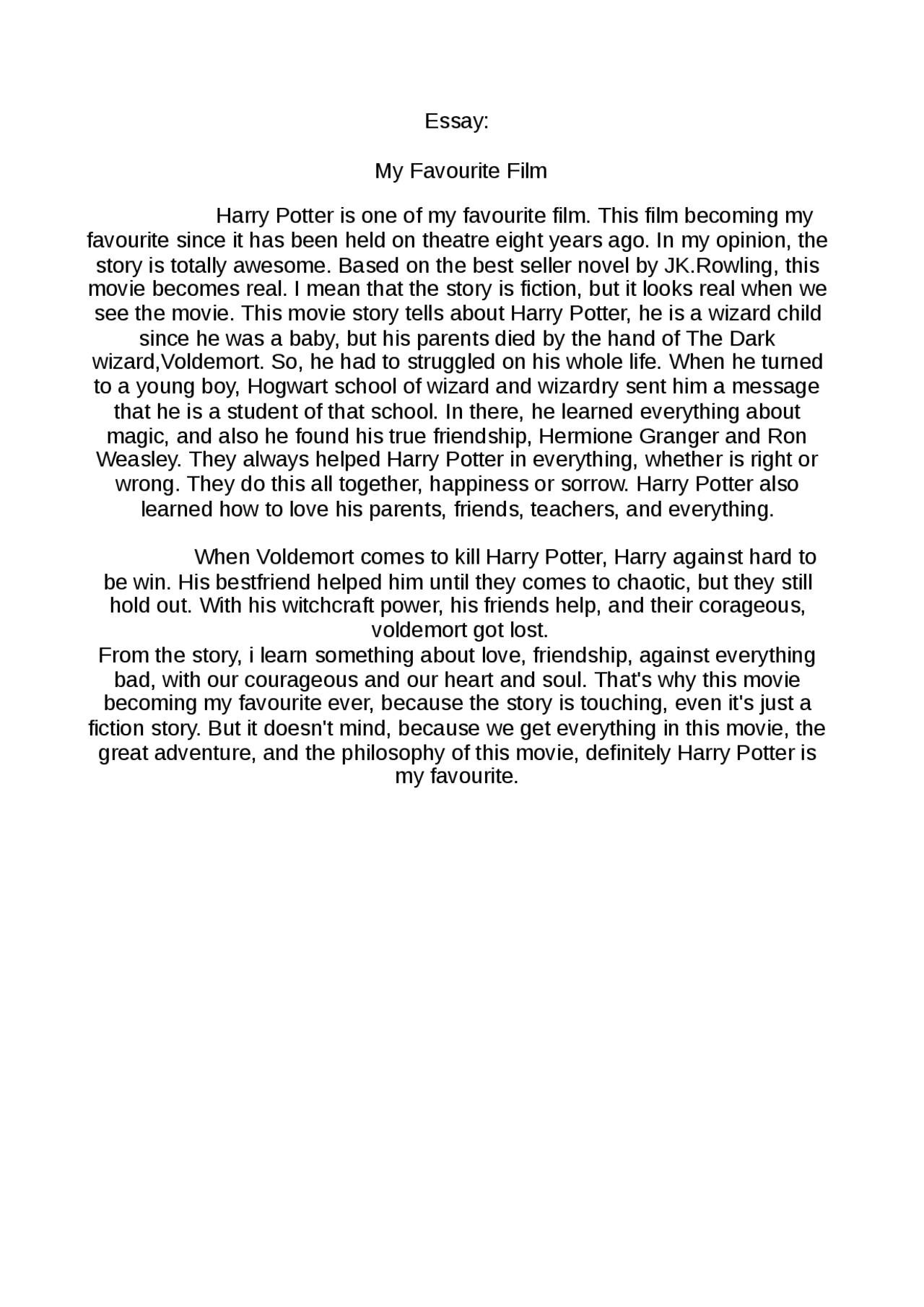 Essay inglese film preferito | Guide, Progetti e Ricerche di Inglese ...